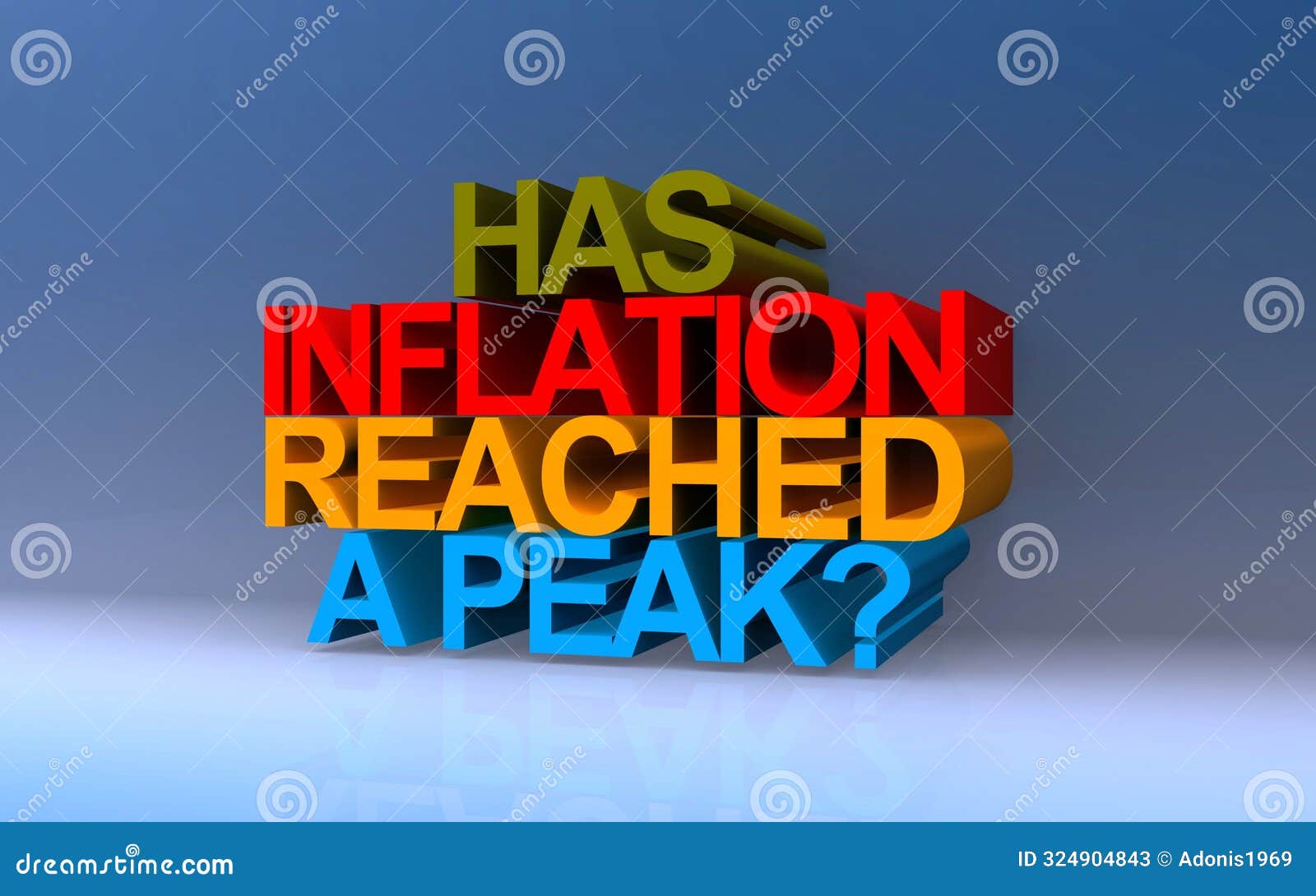 Has Inflation Reached a Peak on Blue Stock Illustration - Illustration ...