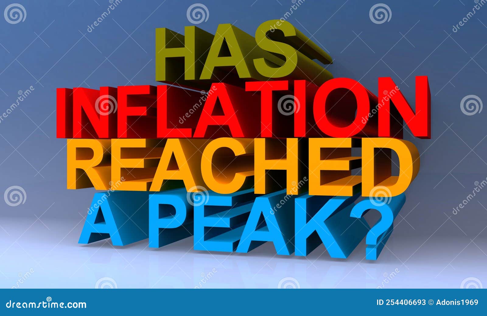 Has Inflation Reached a Peak on Blue Stock Illustration - Illustration ...