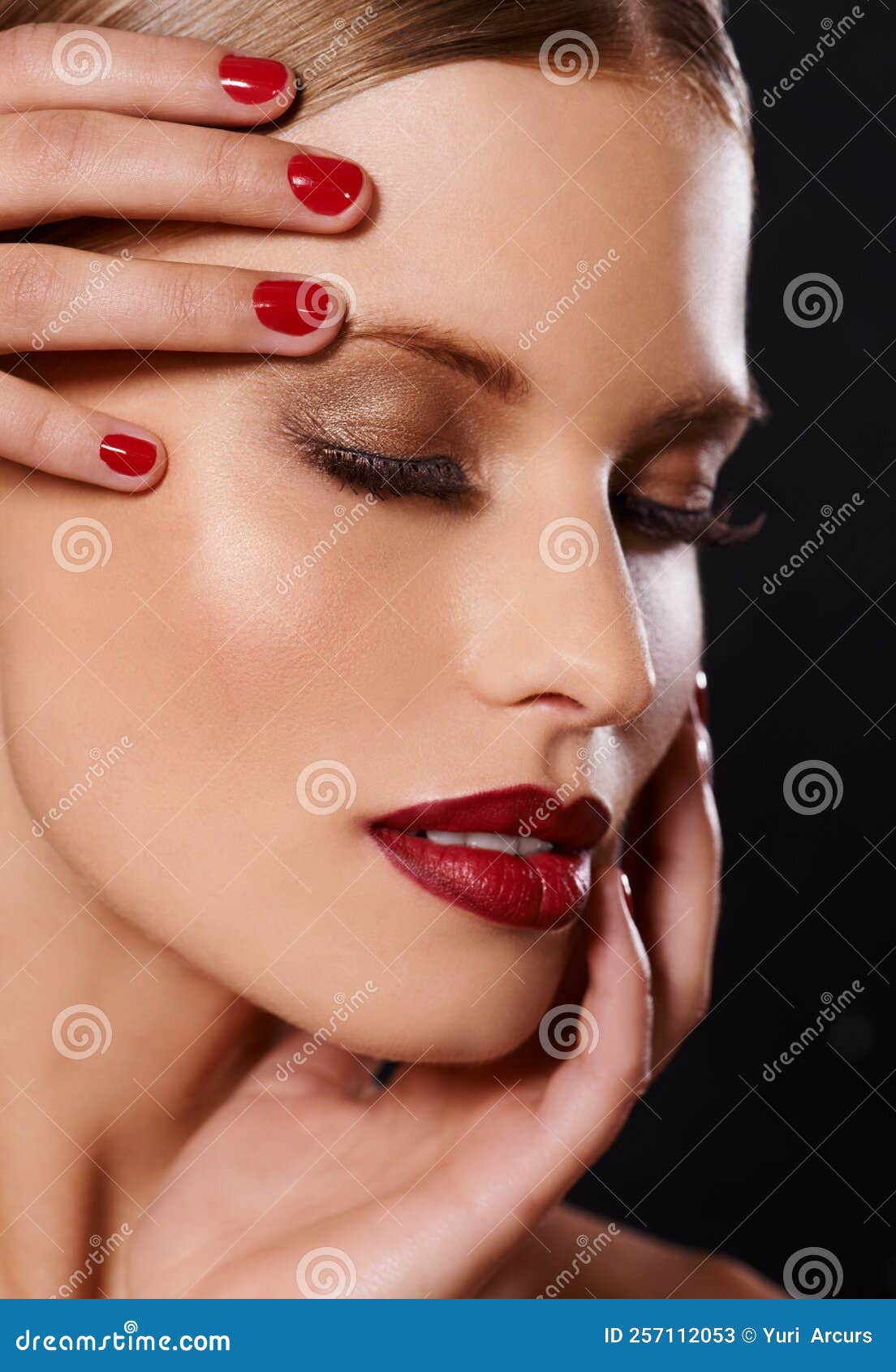 She Has Perfect Features. a Beautiful Young Womans Face. Stock Image ...