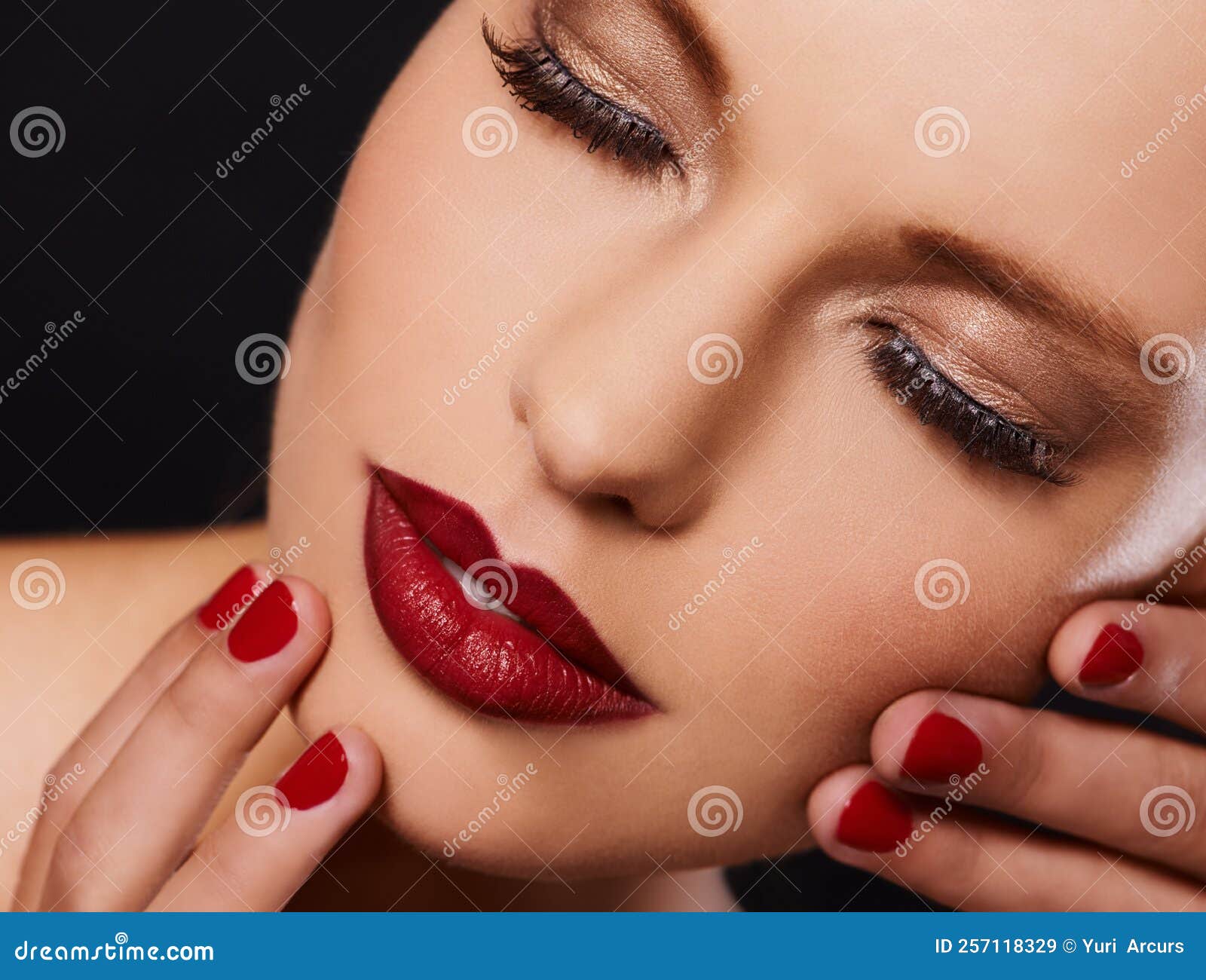 She Has Perfect Features. a Beautiful Young Womans Face. Stock Image ...