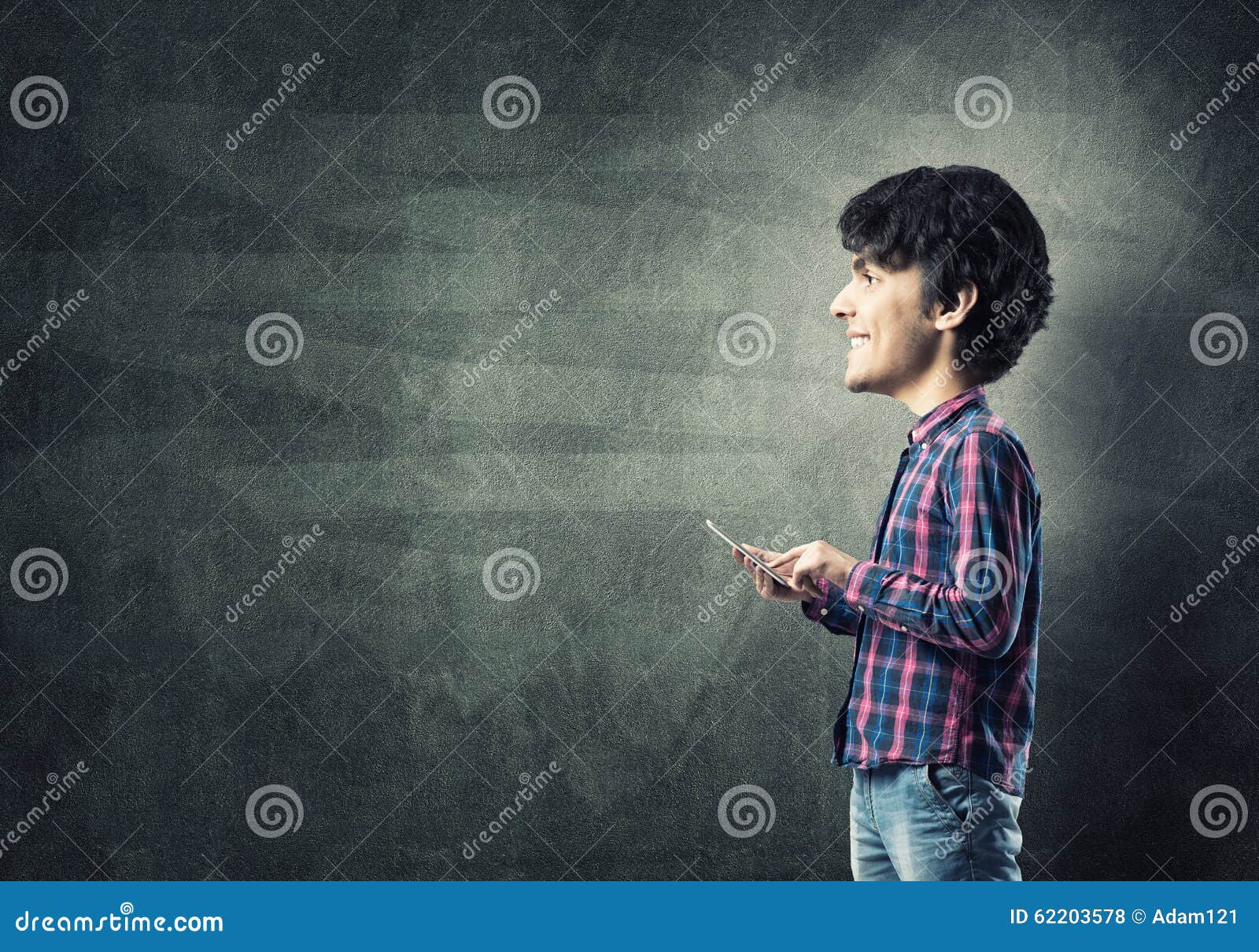 He has smart head stock photo. Image of jeans, looking - 62203578