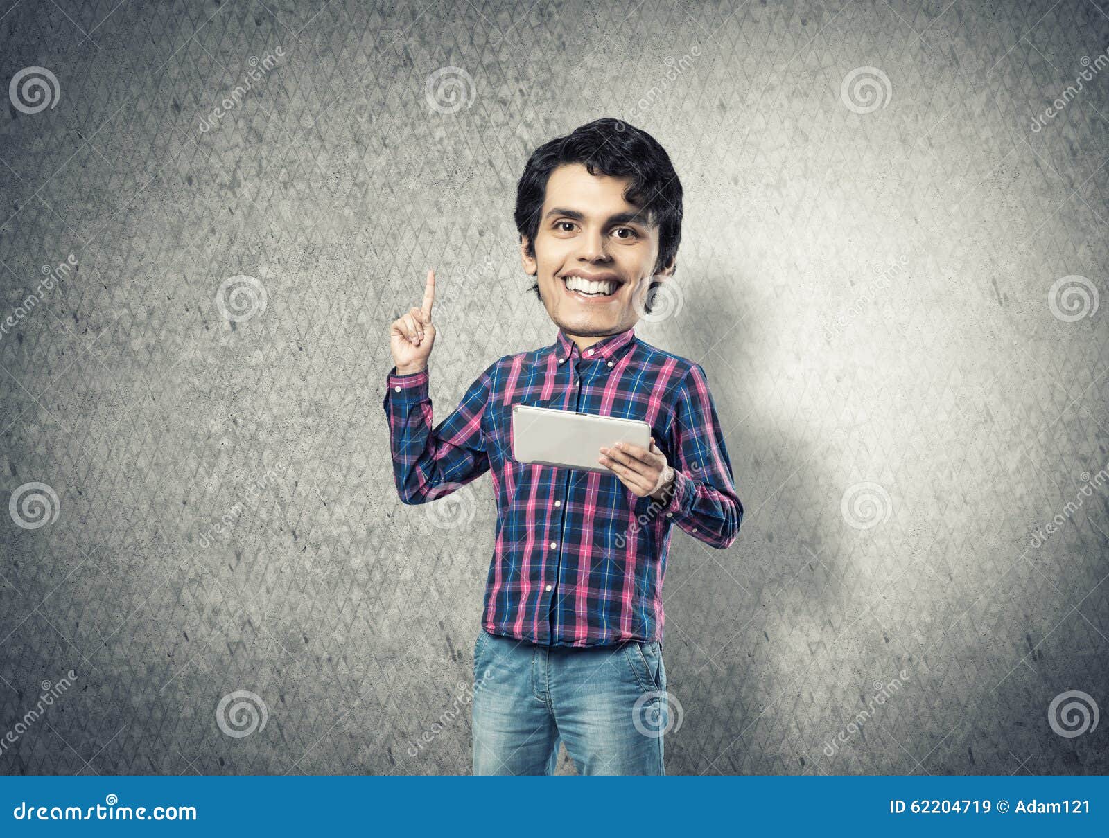 He has smart head stock image. Image of happy, intelligent - 62204719