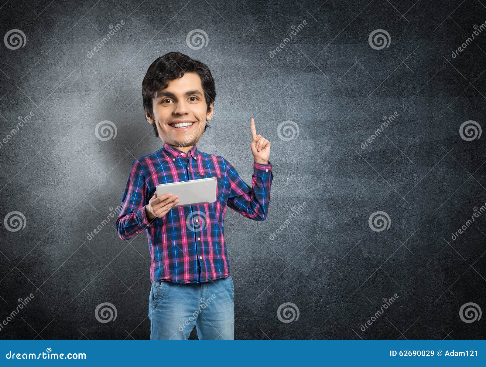 He has smart head stock image. Image of funny, happy - 62690029