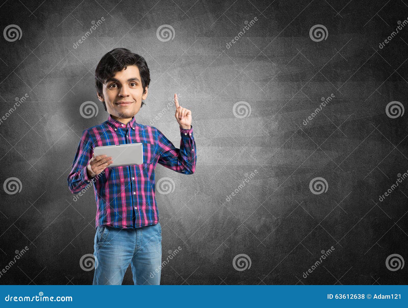 He has smart head stock photo. Image of jeans, handsome - 63612638