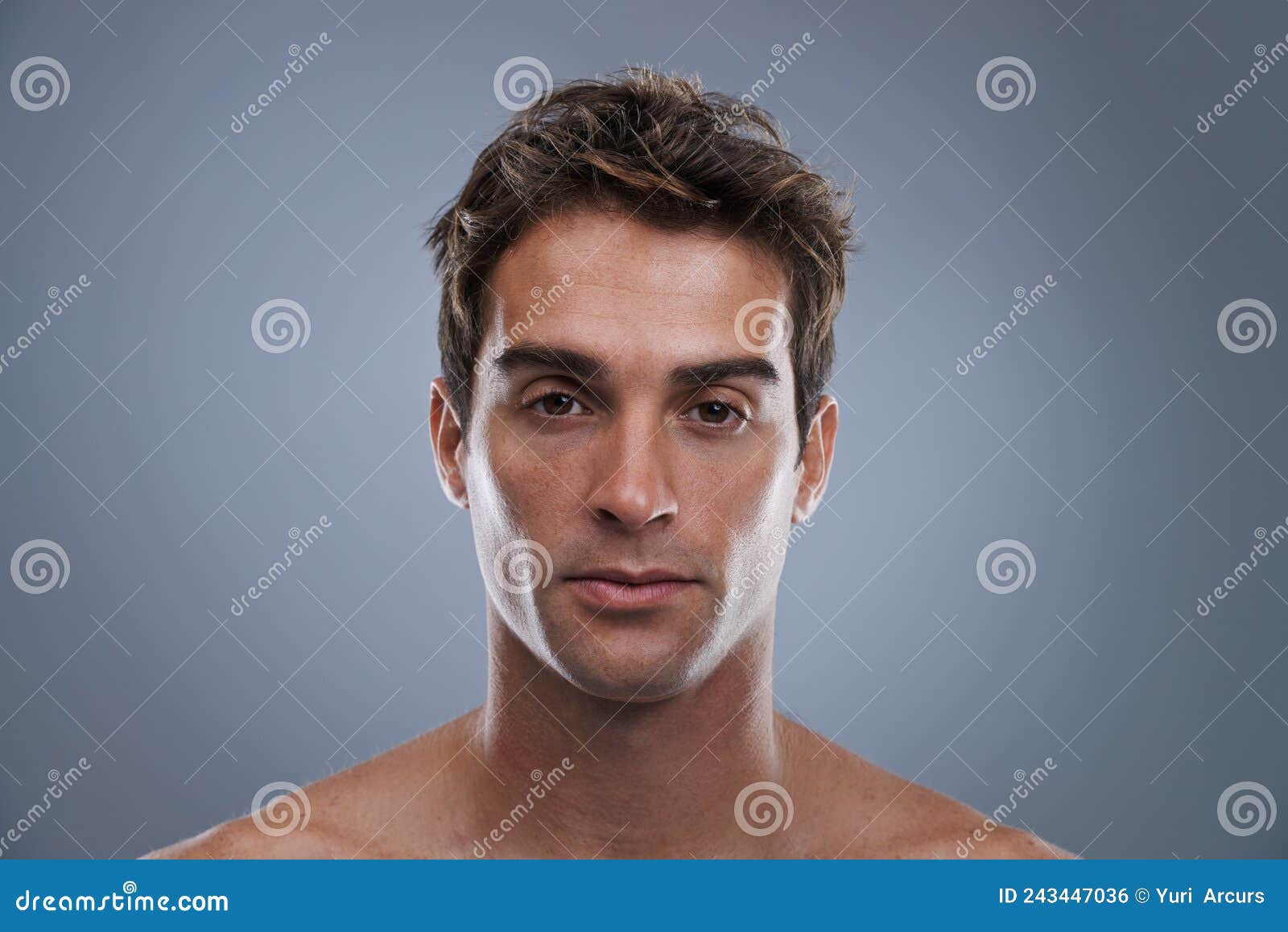 He Has a Smoldering Smile. Closeup Image of a Man Looking at the Camera ...