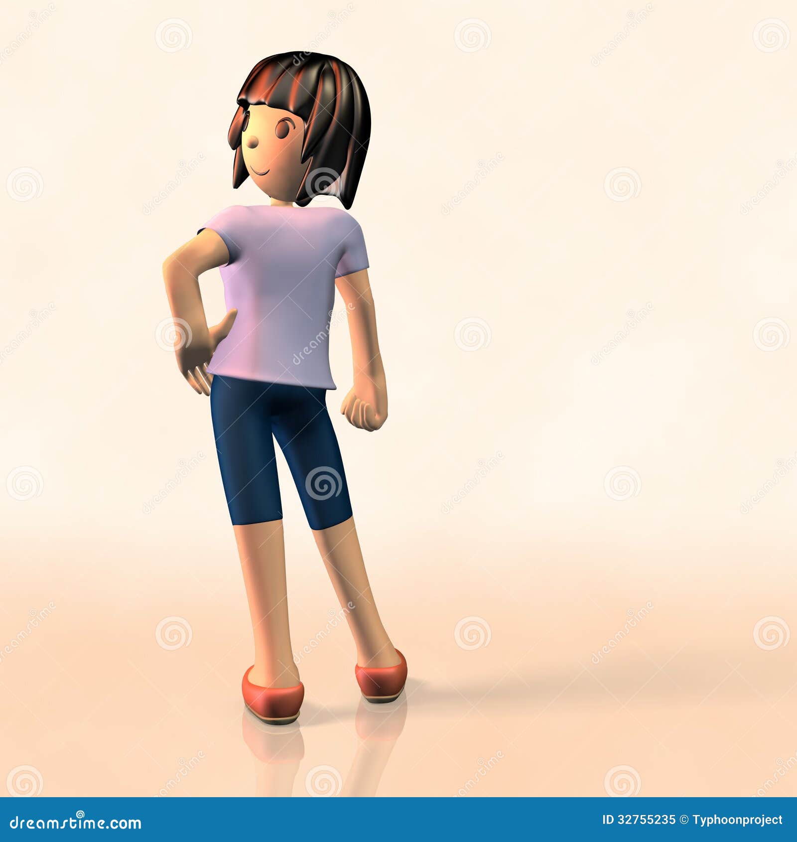 She has a strong will. stock illustration. Illustration of person ...