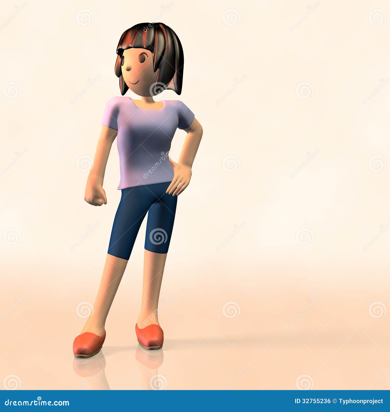 She has a strong will. stock illustration. Illustration of aspire ...