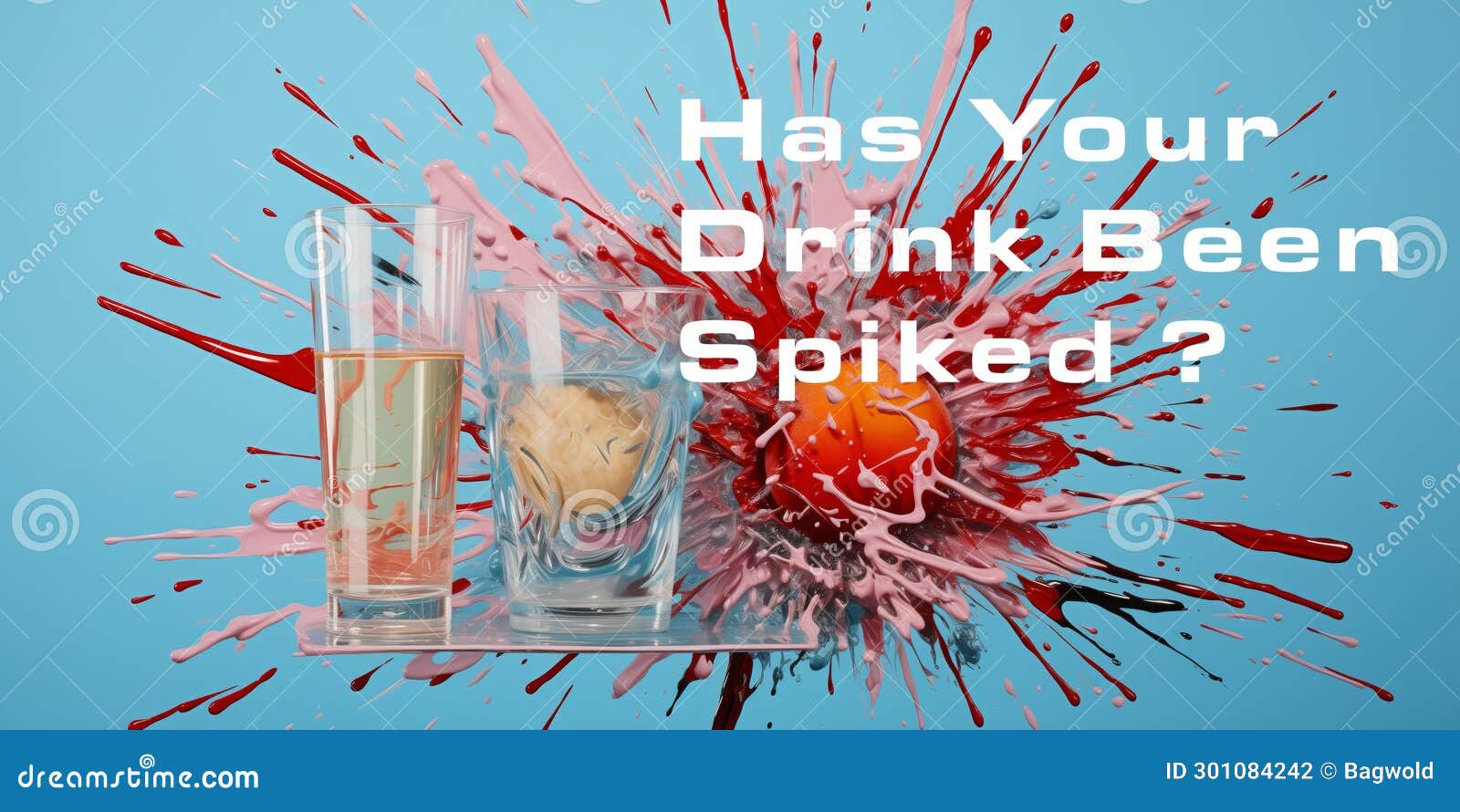 Has Your Drink Been Spiked ? - Spiked Drink Concept Stock Photo - Image ...