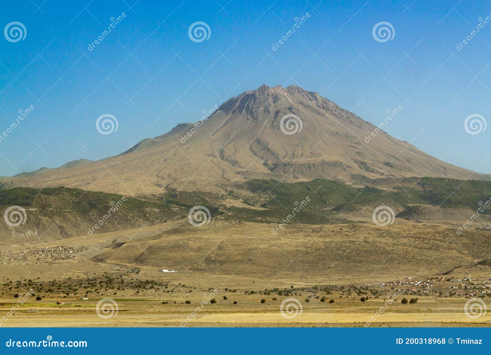 Hasan Dagi Mountain Sunny Summer Day View. Aksaray, Turkey Stock Photo ...