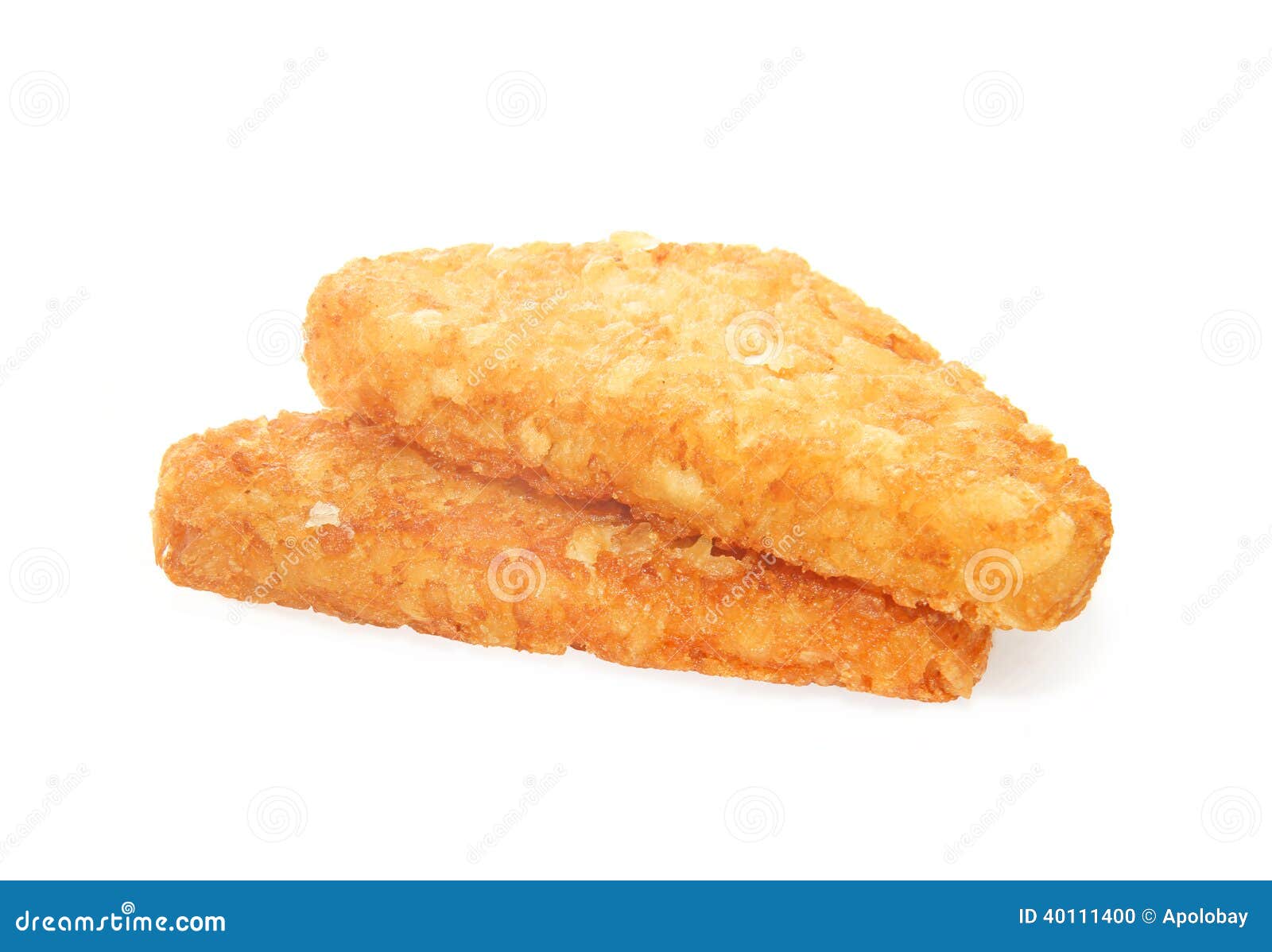 Hash Brown Isolated On White Stock Photo - Image: 40111400