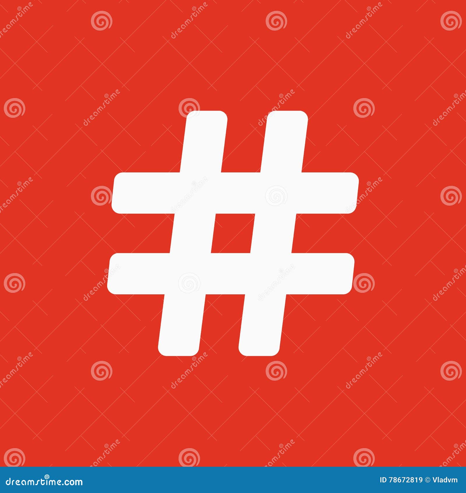 The Hash Icon. Hashtag Symbol Stock Vector - Illustration of ...
