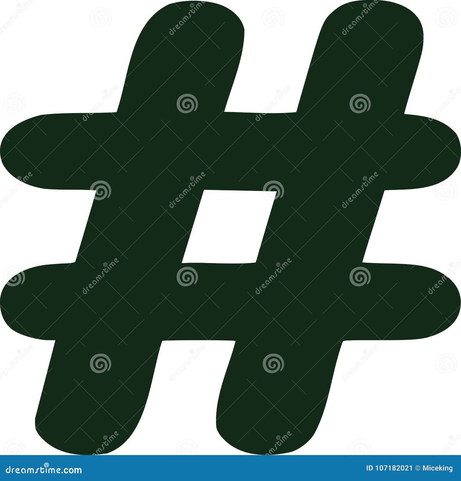 Hash icon vector stock vector. Illustration of symbol - 107182021