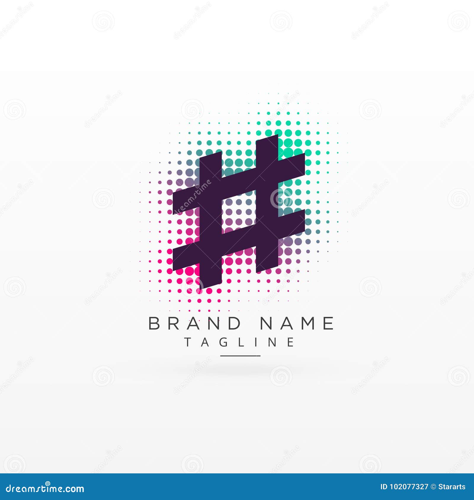 Hash Symbol Logo Concept Design Stock Vector - Illustration of element ...