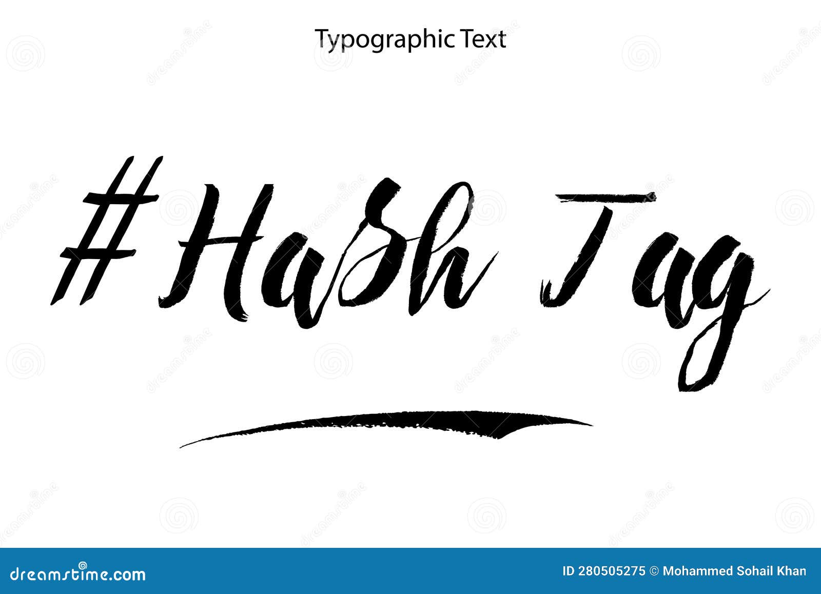 #Hash Tag Elegant Typography Lettering Text Vector Design Quote Stock ...
