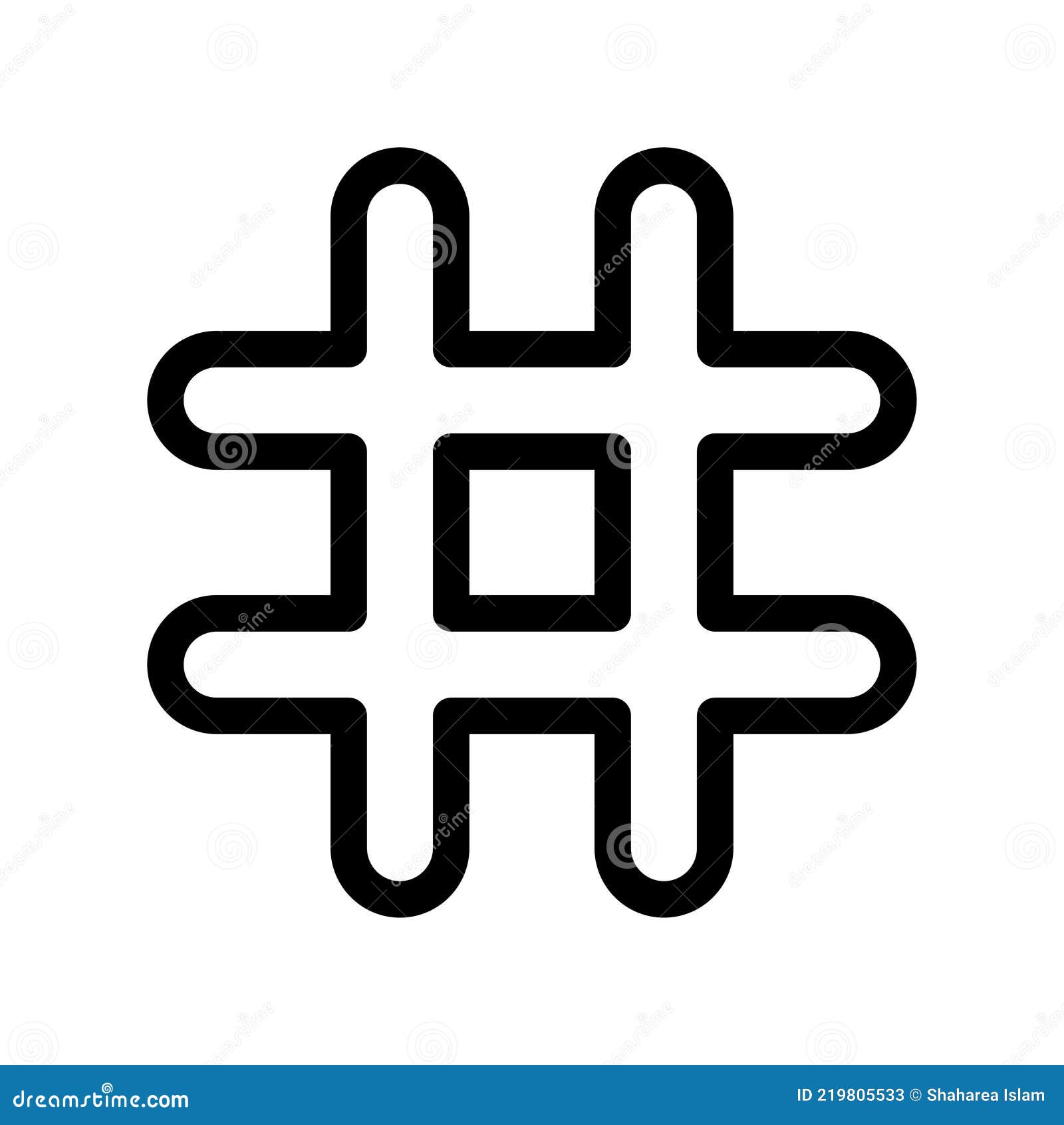 Hash tag icon stock vector. Illustration of designed - 219805533