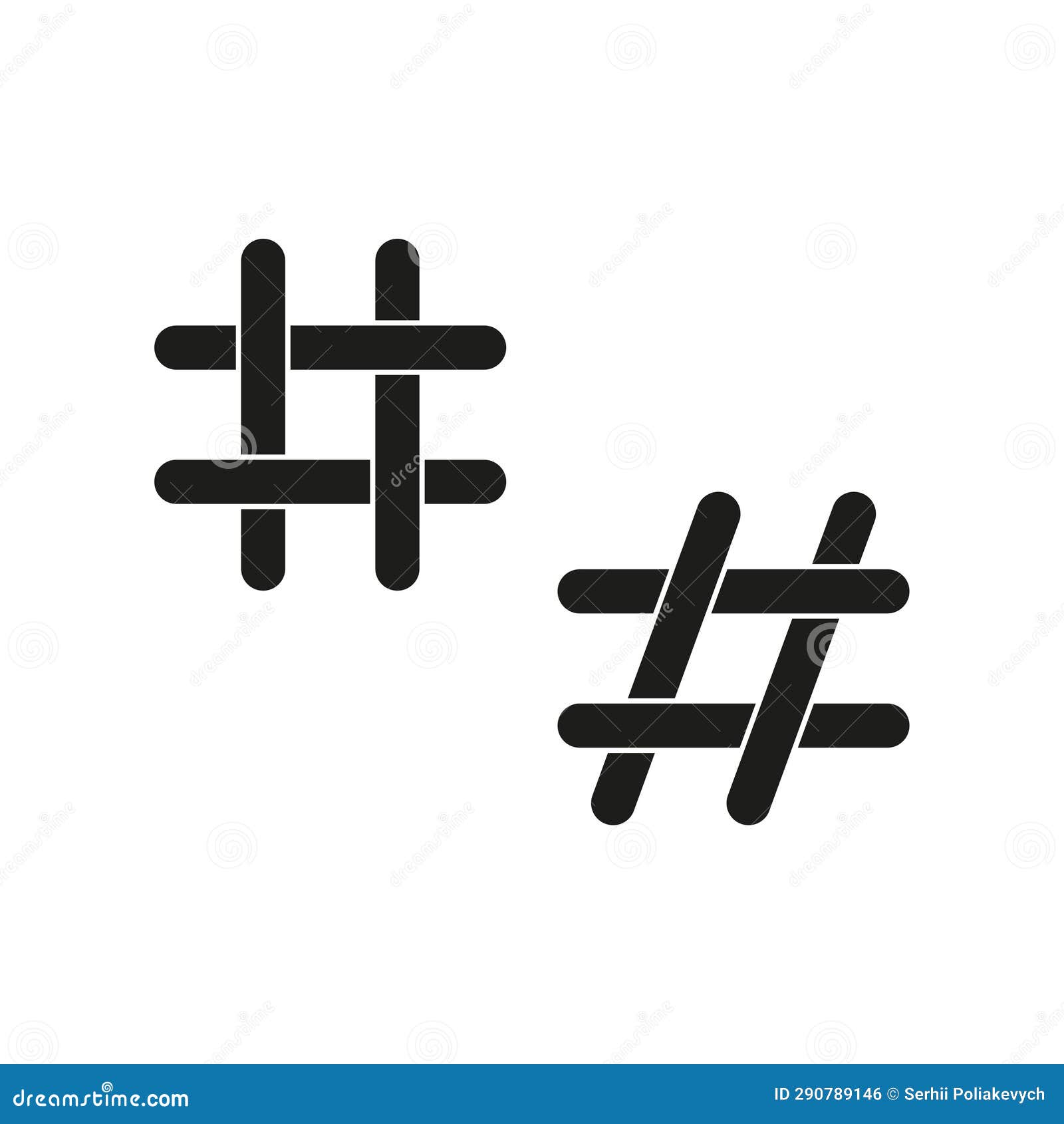 Hash Tag Icon Set. Label Symbol. Group Sign. Vector Illustration. EPS ...