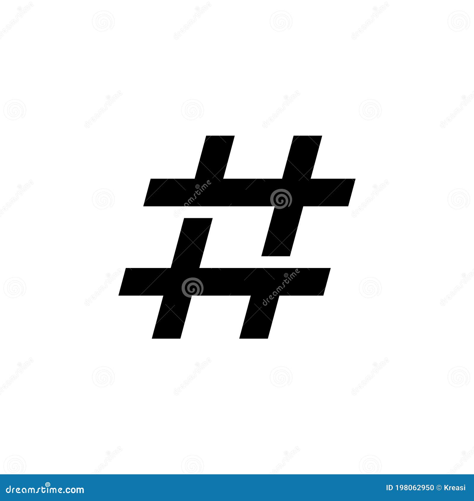 Hash Tag Icon Vector Illustration Stock Vector - Illustration of media ...