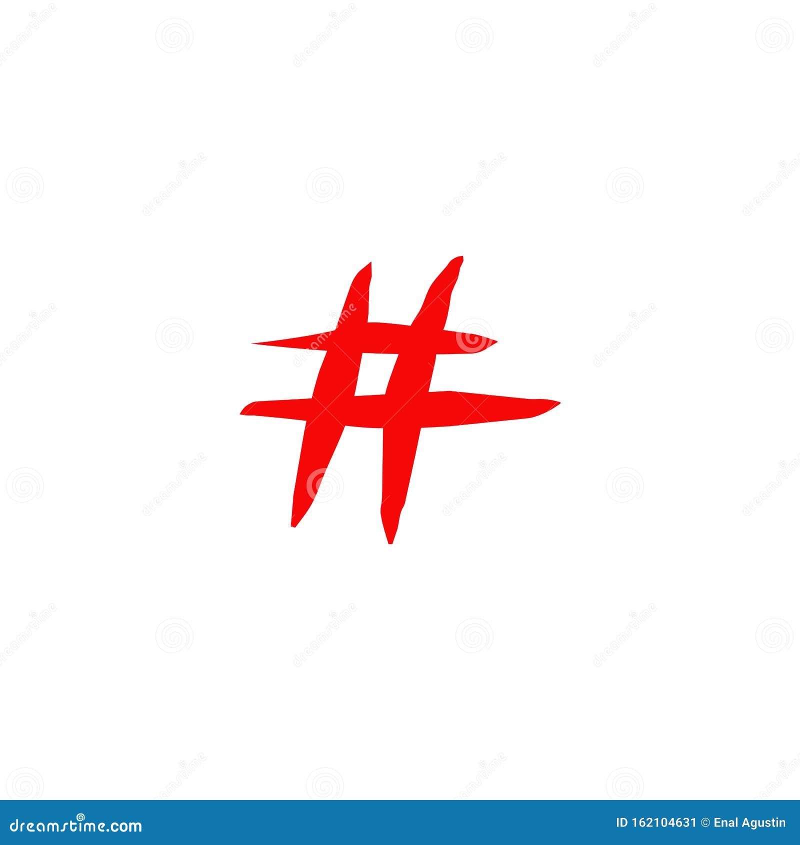 Hash Tag Logo Design Vector Template Stock Vector - Illustration of ...