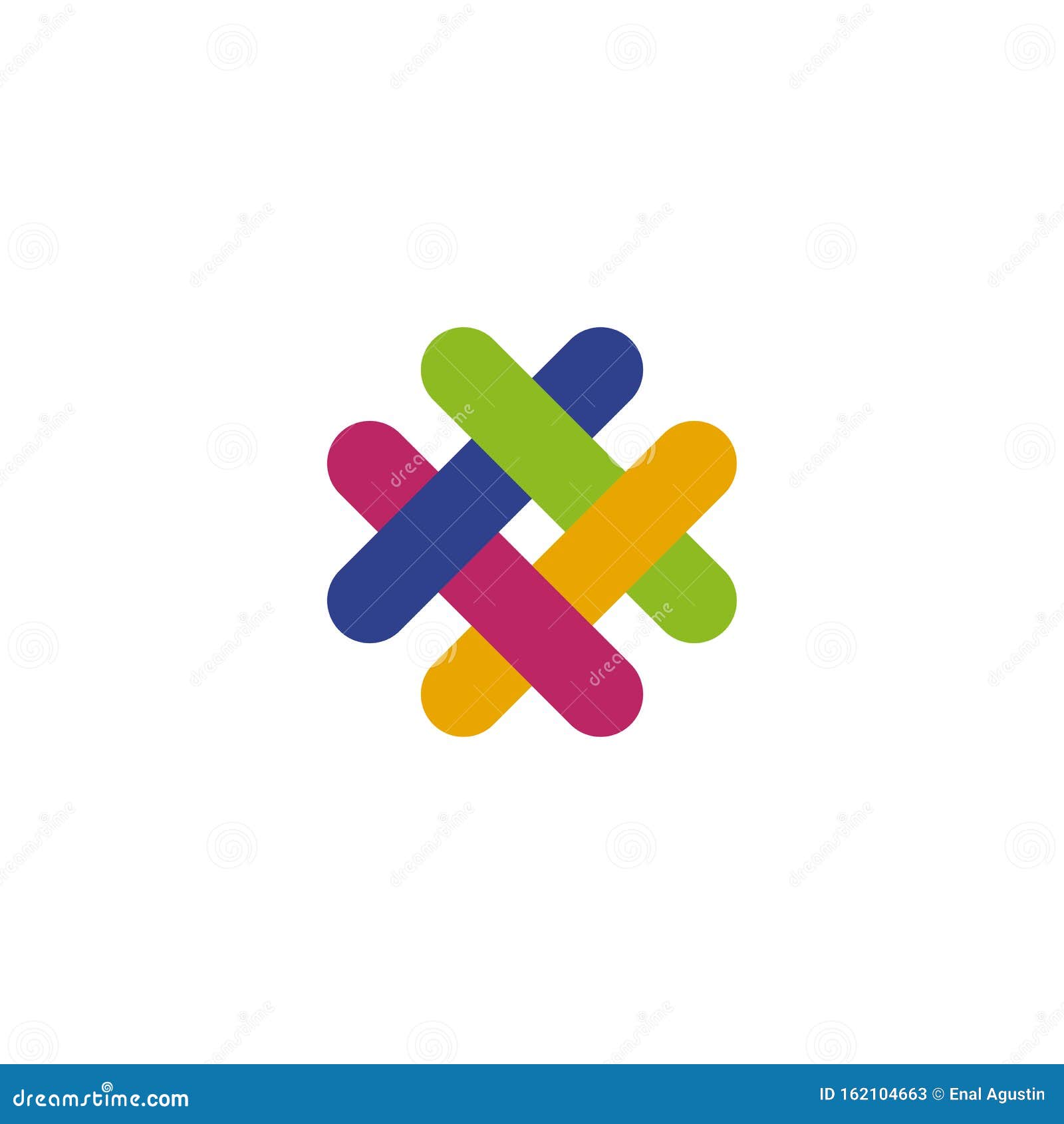 Hash Tag Logo Design Vector Template Stock Vector - Illustration of ...