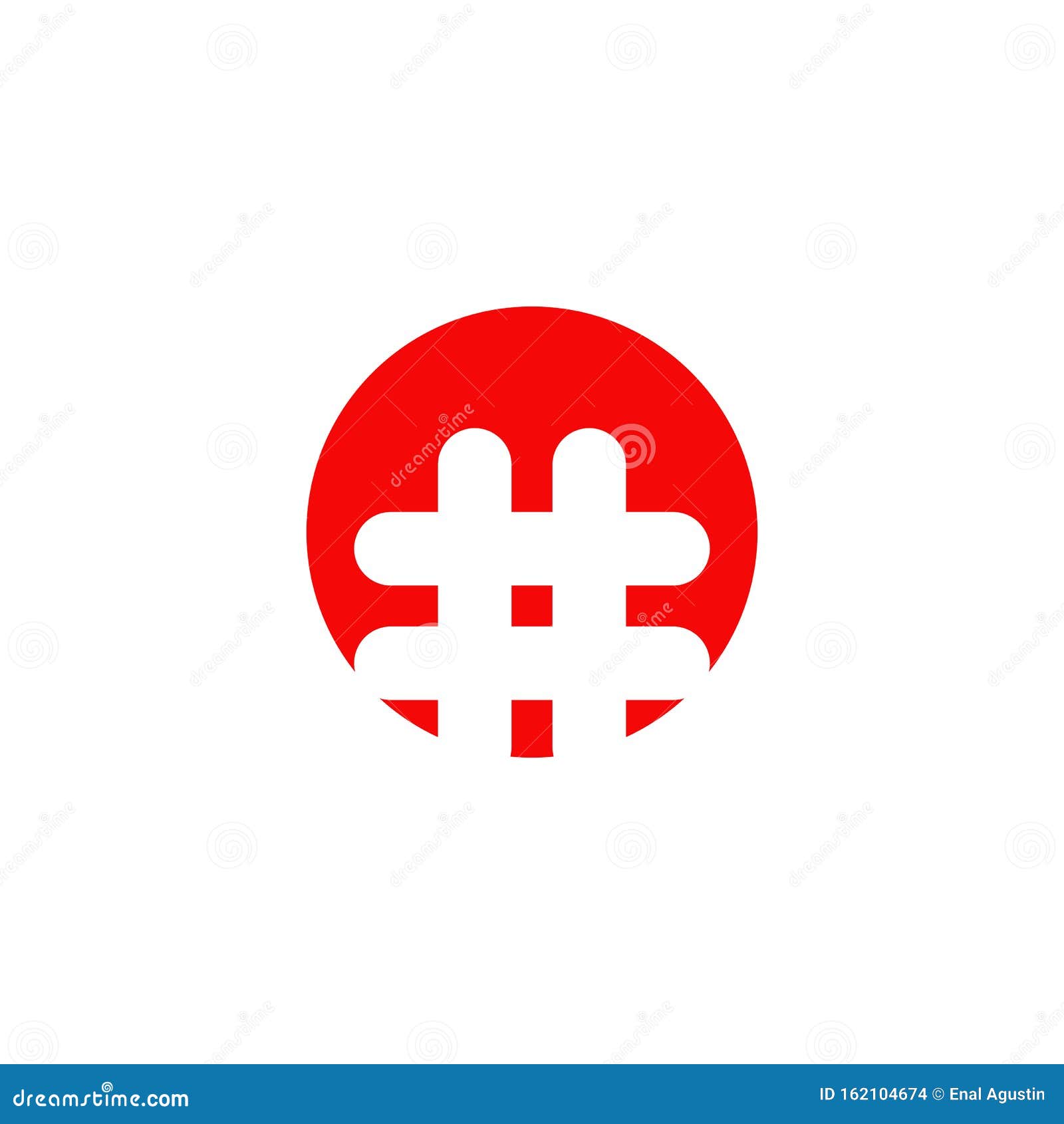 Hash Tag Logo Design Vector Template Stock Vector - Illustration of ...
