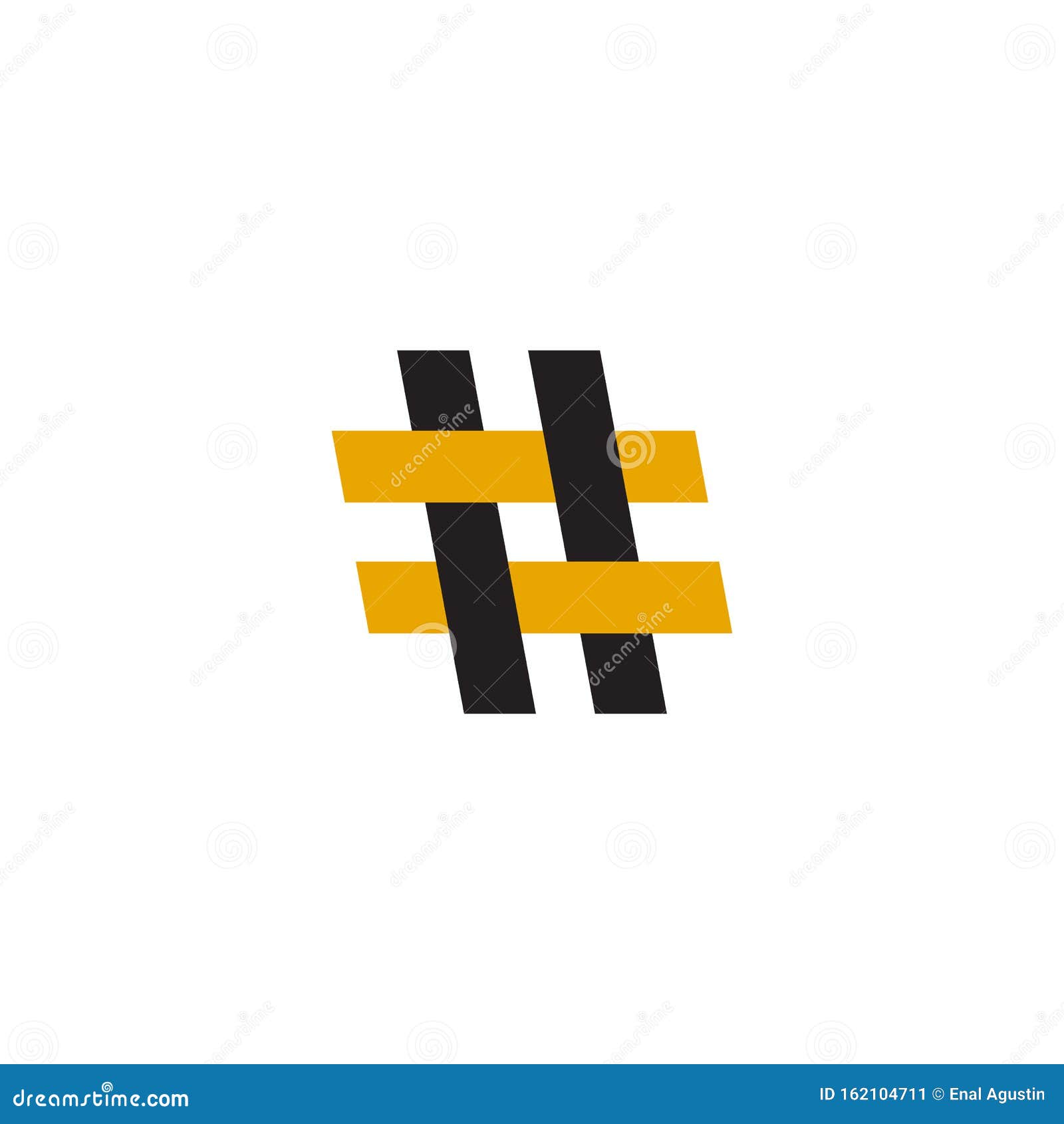 Hash Tag Logo Design Vector Template Stock Vector - Illustration of ...
