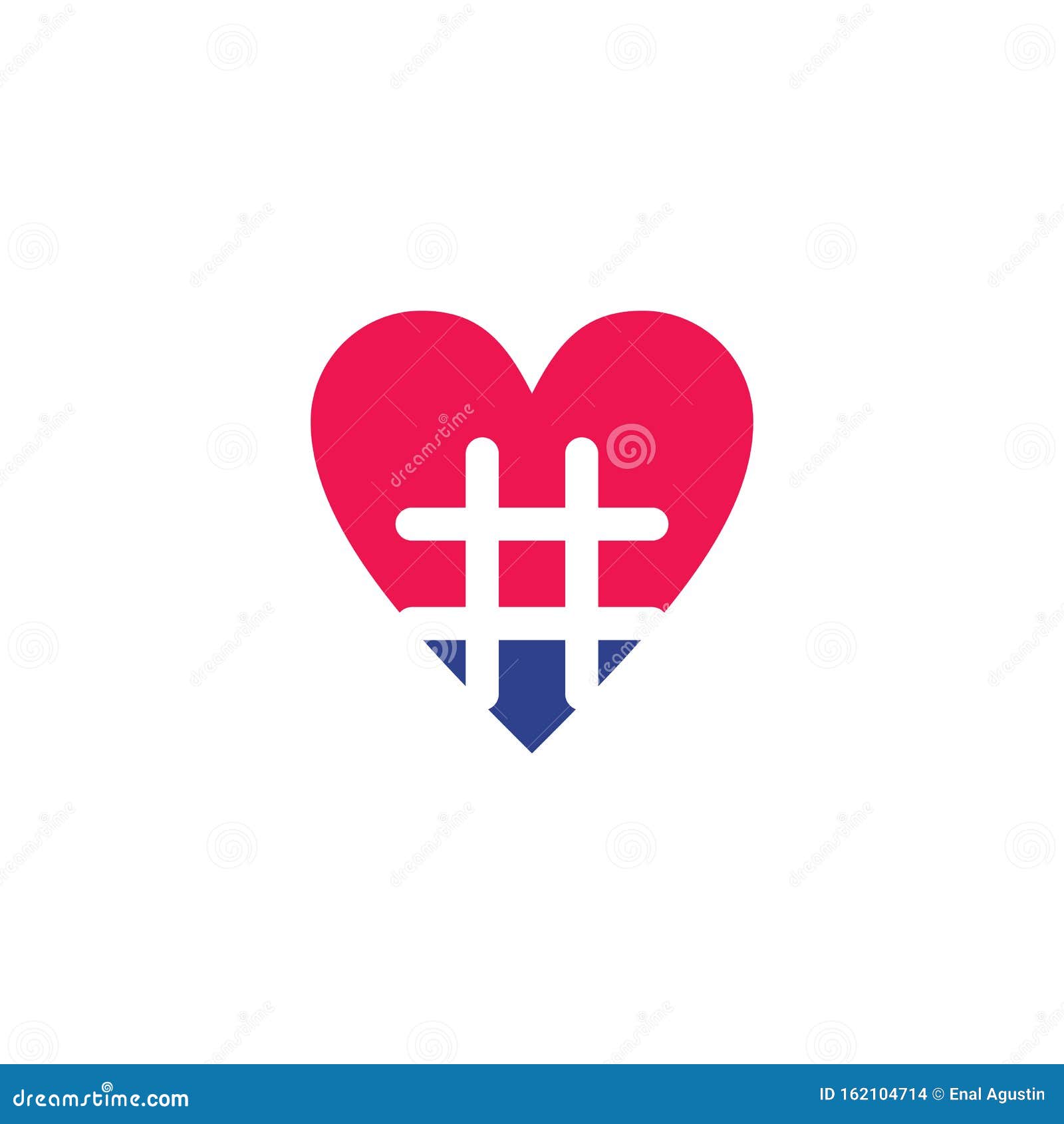 Hash Tag Logo Design Vector Template Stock Vector - Illustration of ...