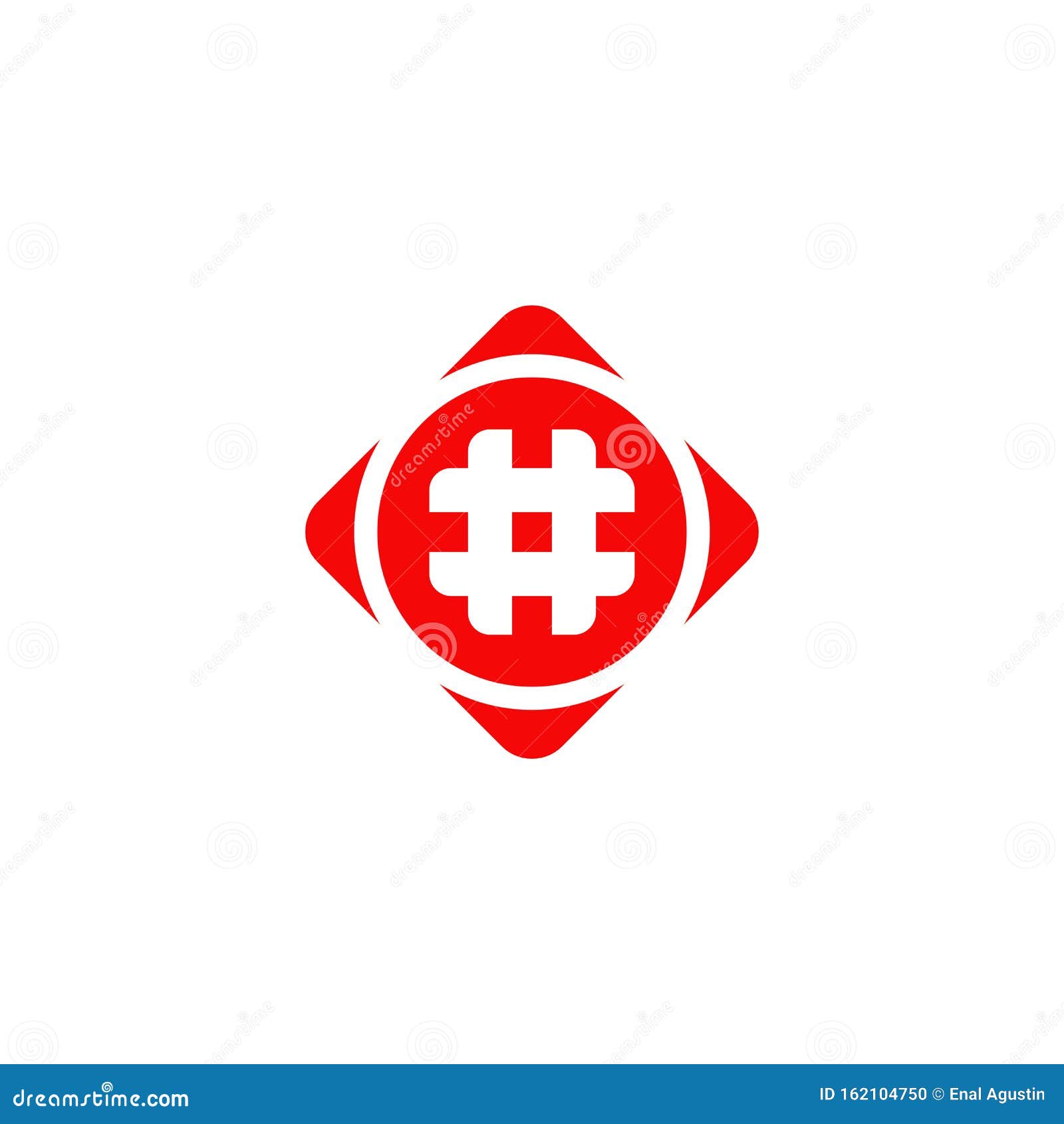 Hash Tag Logo Design Vector Template Stock Vector - Illustration of ...