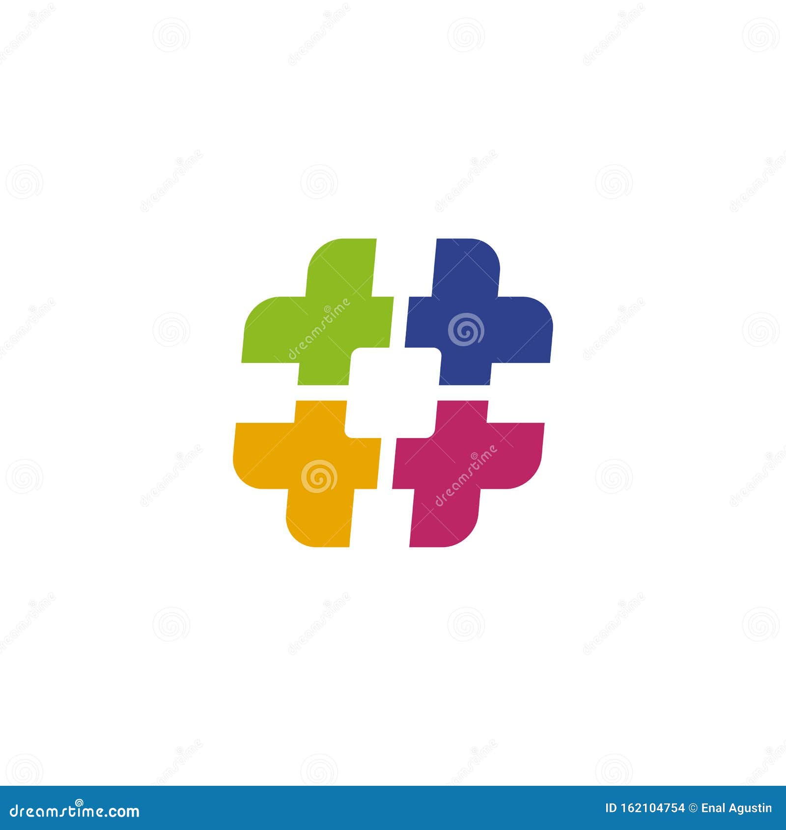 Hash Tag Logo Design Vector Template Stock Vector - Illustration of ...