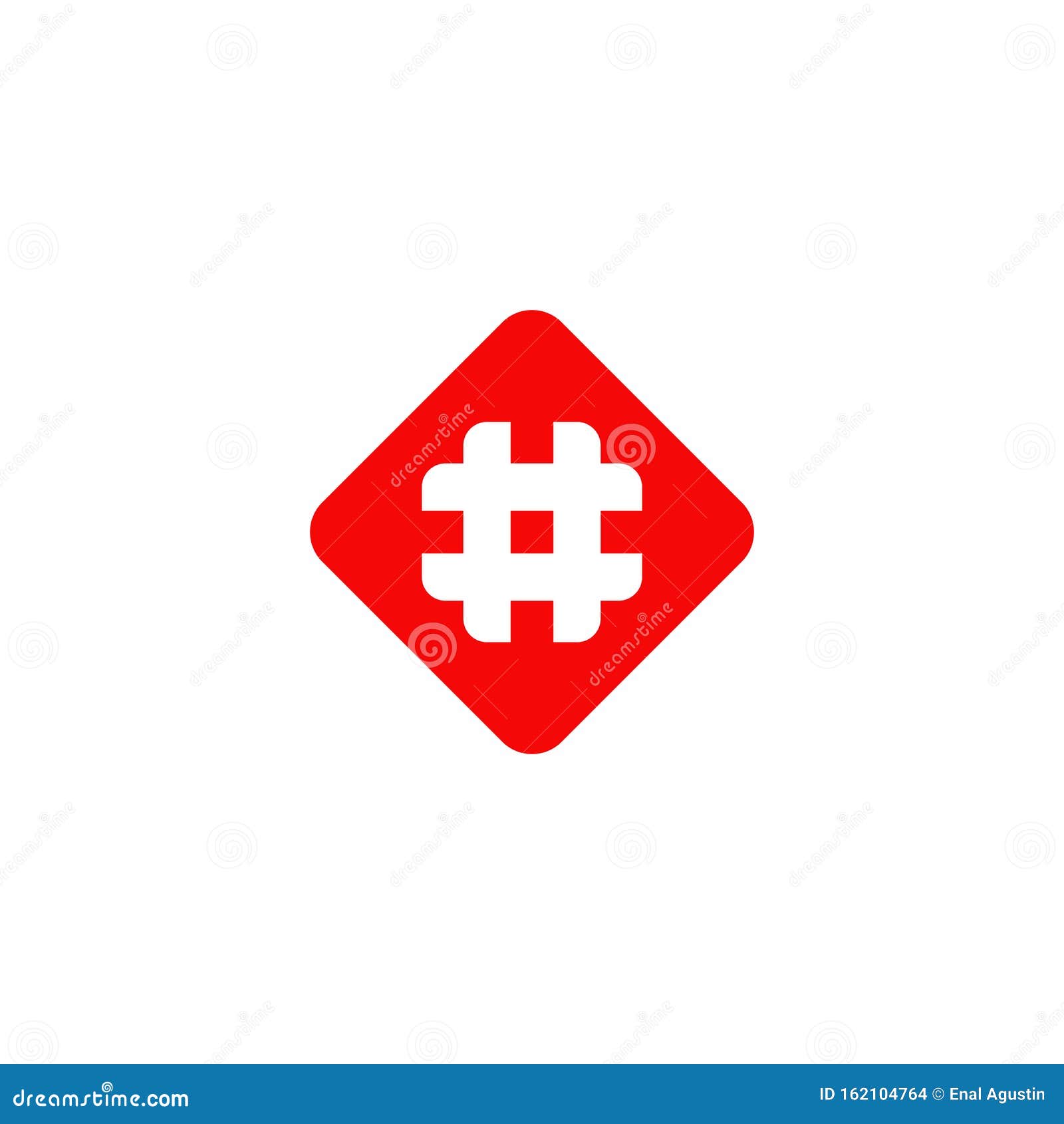 Hash Tag Logo Design Vector Template Stock Vector - Illustration of ...