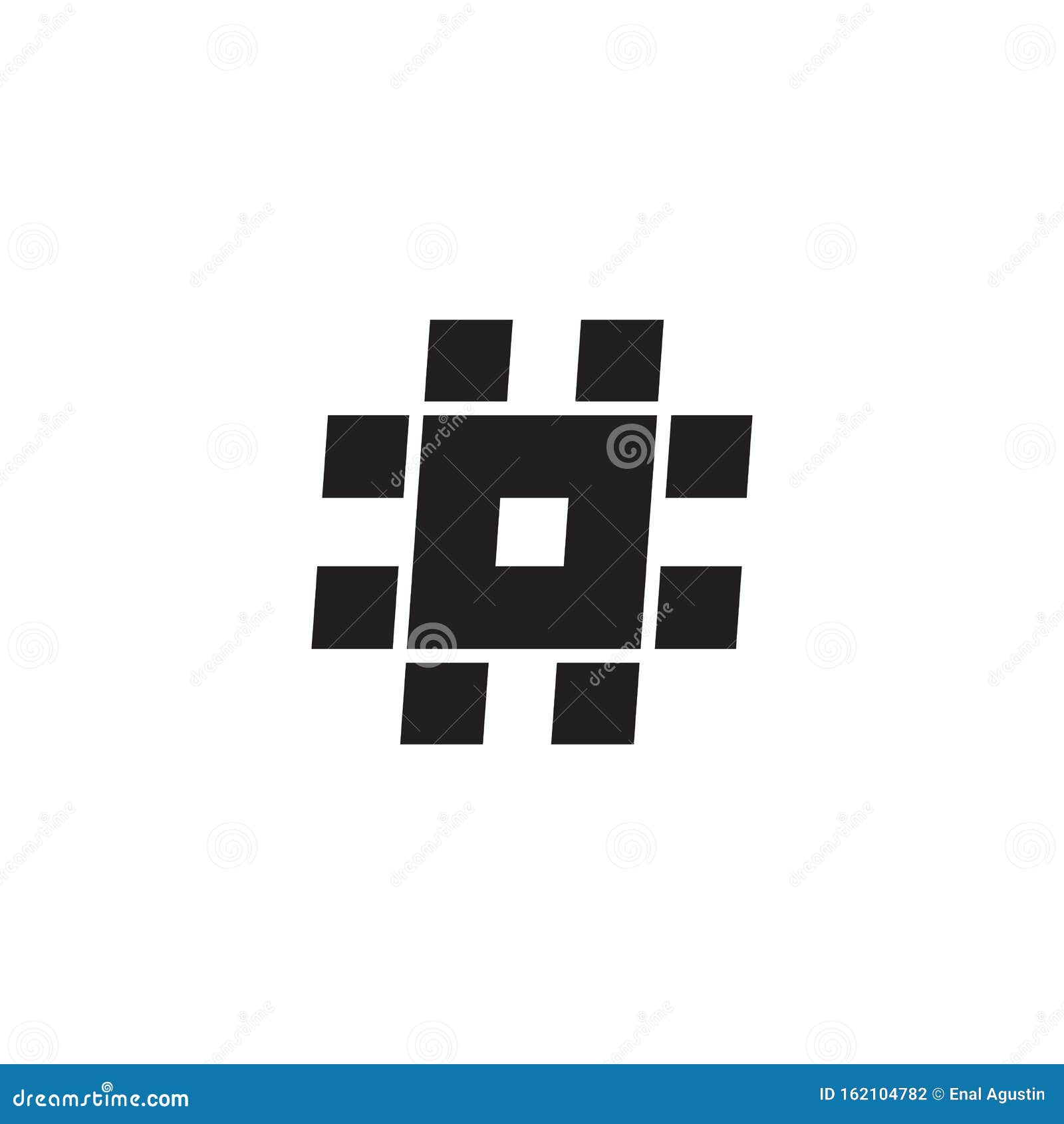 Hash Tag Logo Design Vector Template Stock Vector - Illustration of ...