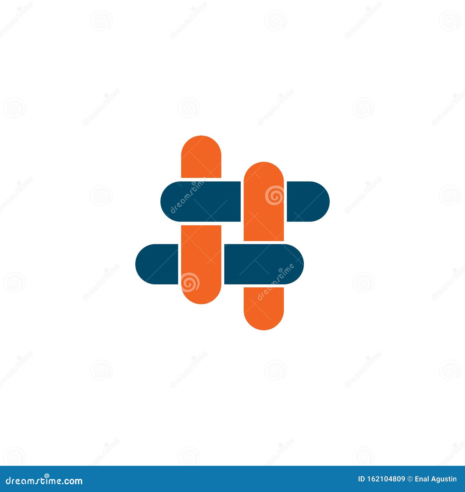 Hash Tag Logo Design Vector Template Stock Vector - Illustration of ...