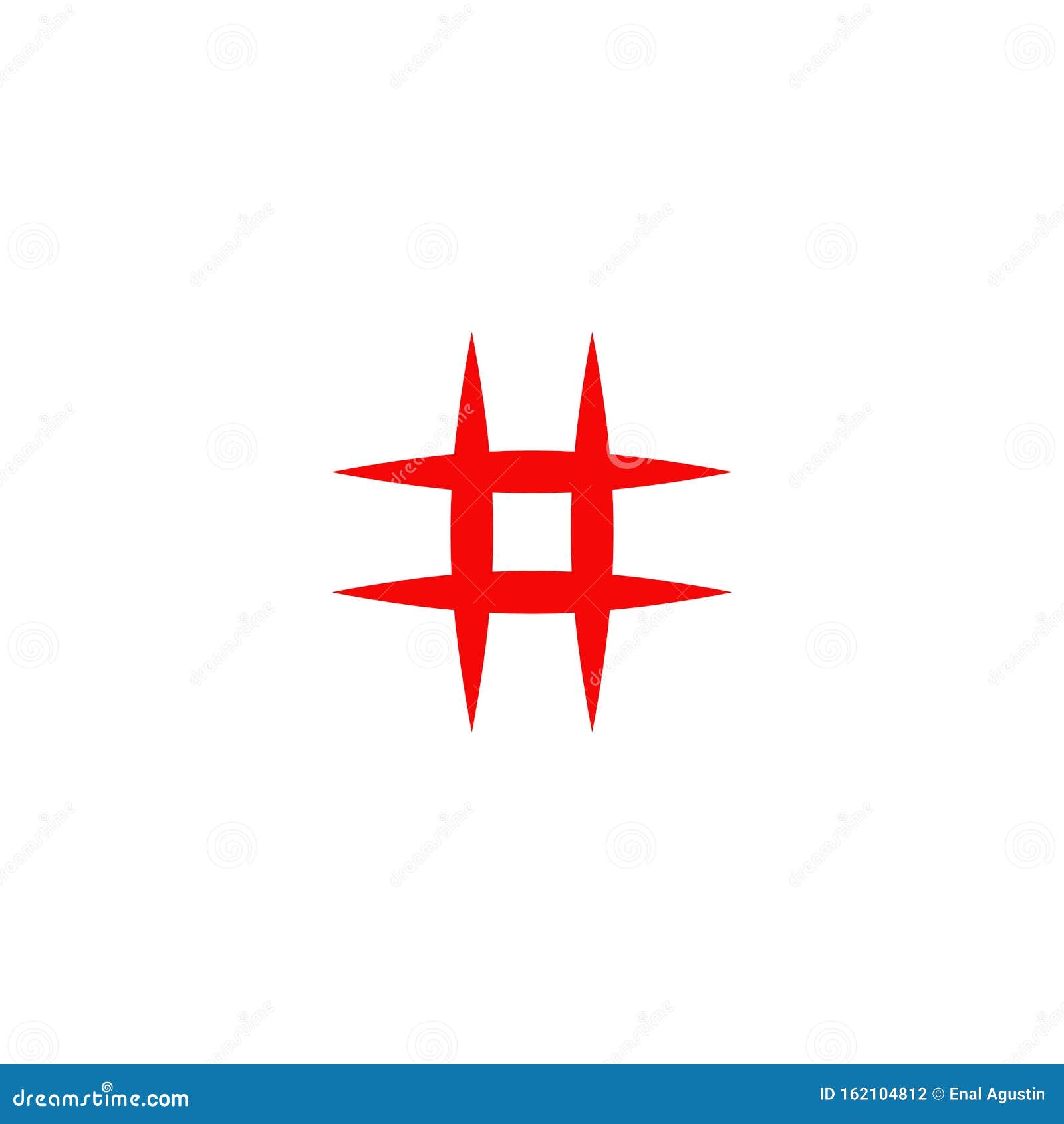 Hash Tag Logo Design Vector Template Stock Vector - Illustration of ...