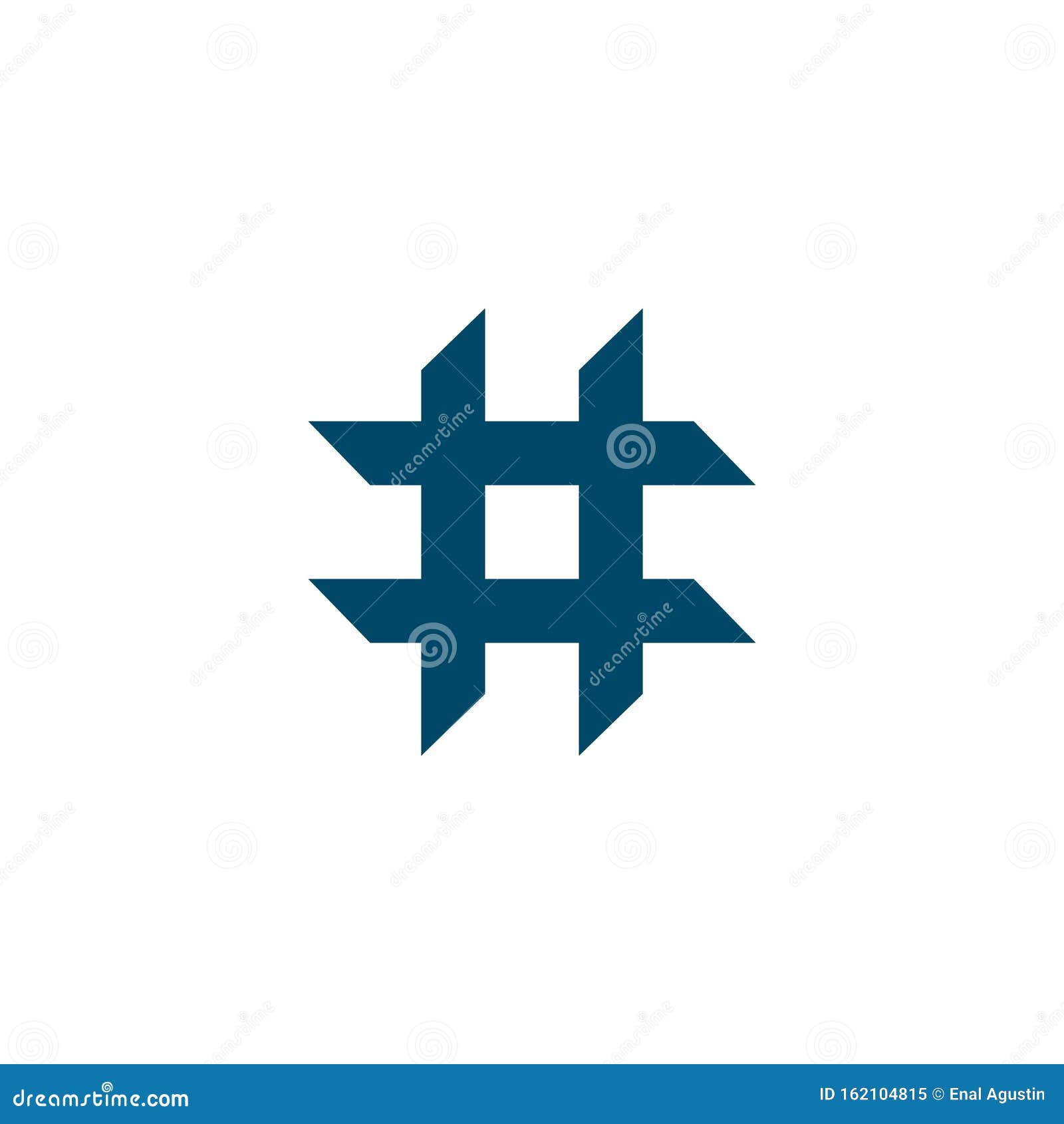 Hash Tag Logo Design Vector Template Stock Vector - Illustration of ...