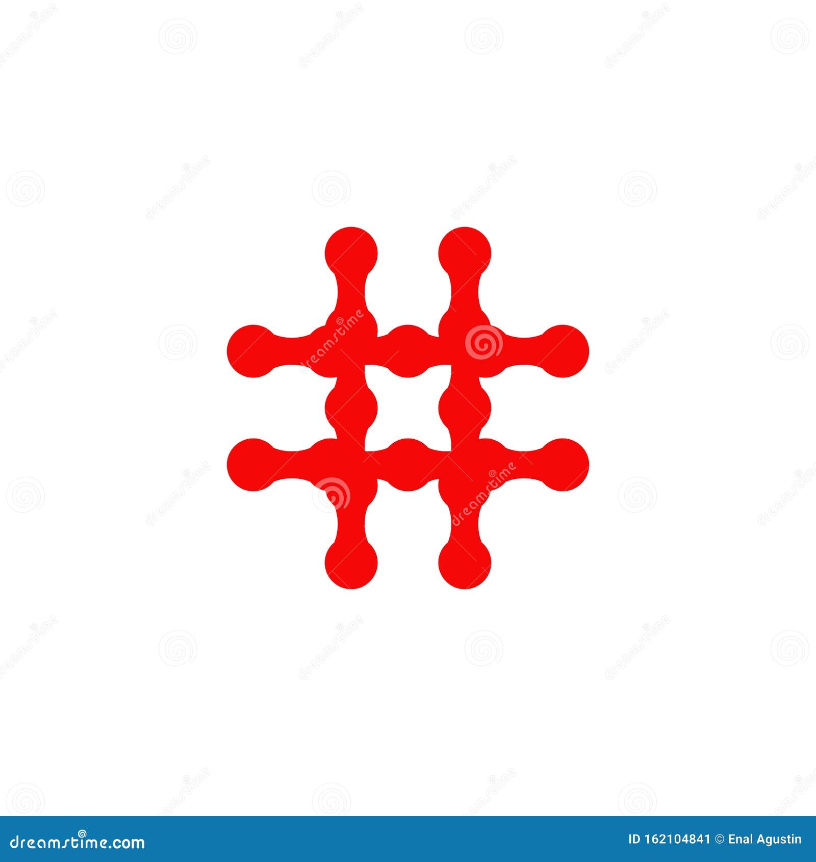 Hash Tag Logo Design Vector Template Stock Vector - Illustration of ...