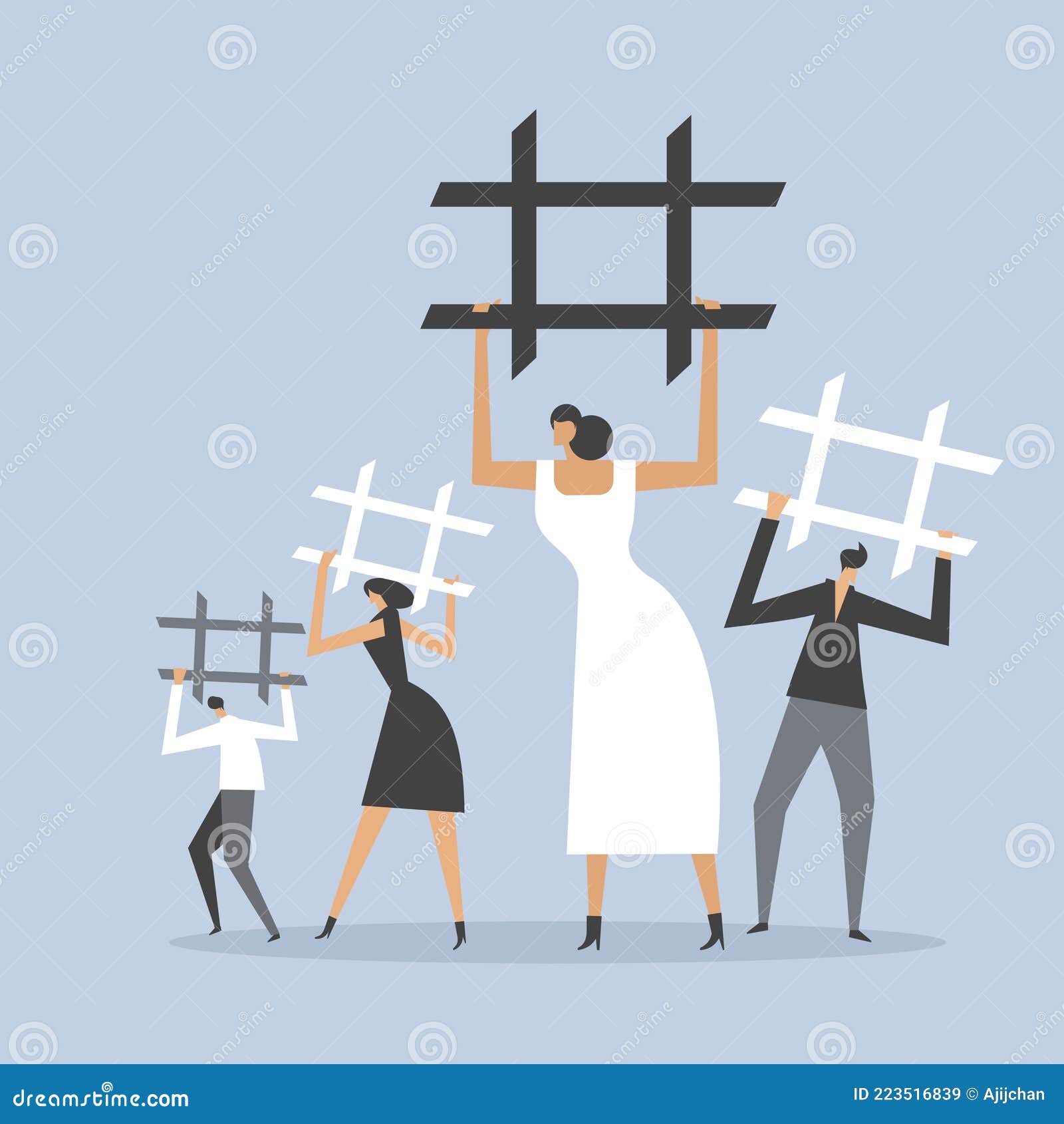 Hashtag Signs. Number Sign, Hash Sign. Collection Of 16 Black Symbols ...