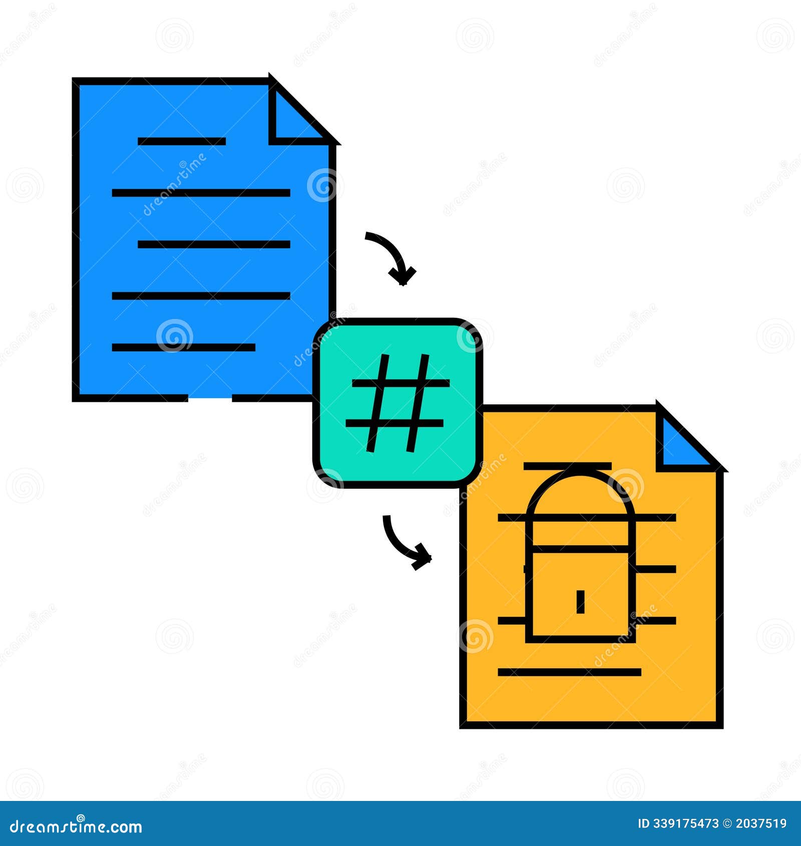 Hashing Algorithm Icon Color Illustration Stock Vector - Illustration ... Hashing Algorithm Icon Color Illustration Stock Vector - Illustration ...