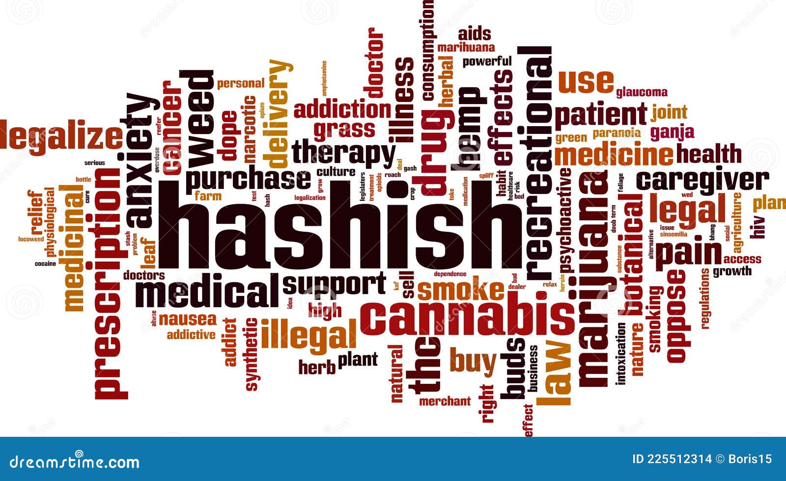 Hashish word cloud stock vector. Illustration of patient - 225512314