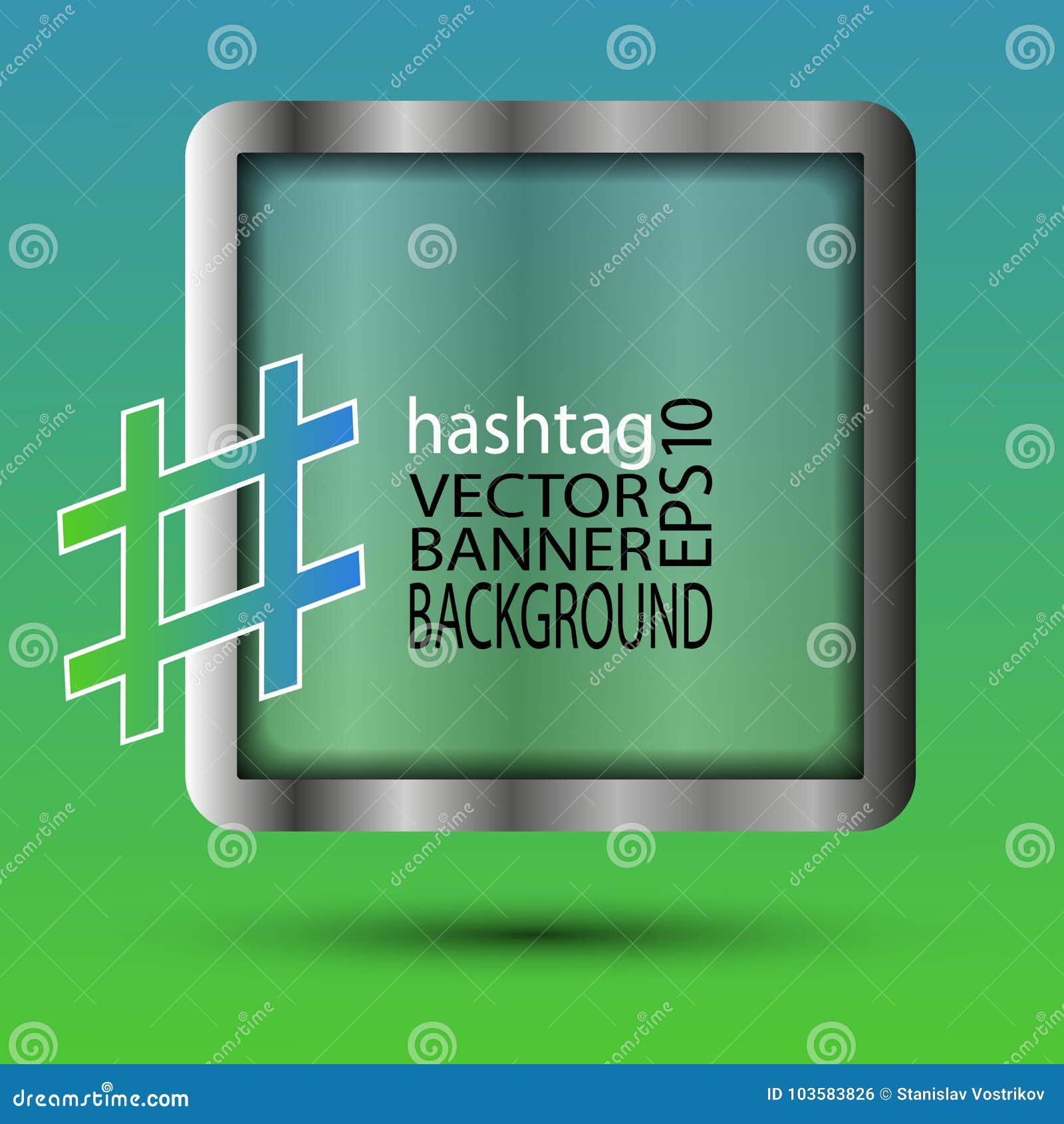 Hashtag Banner Abstract for Background Square Transparent Stock Vector ...