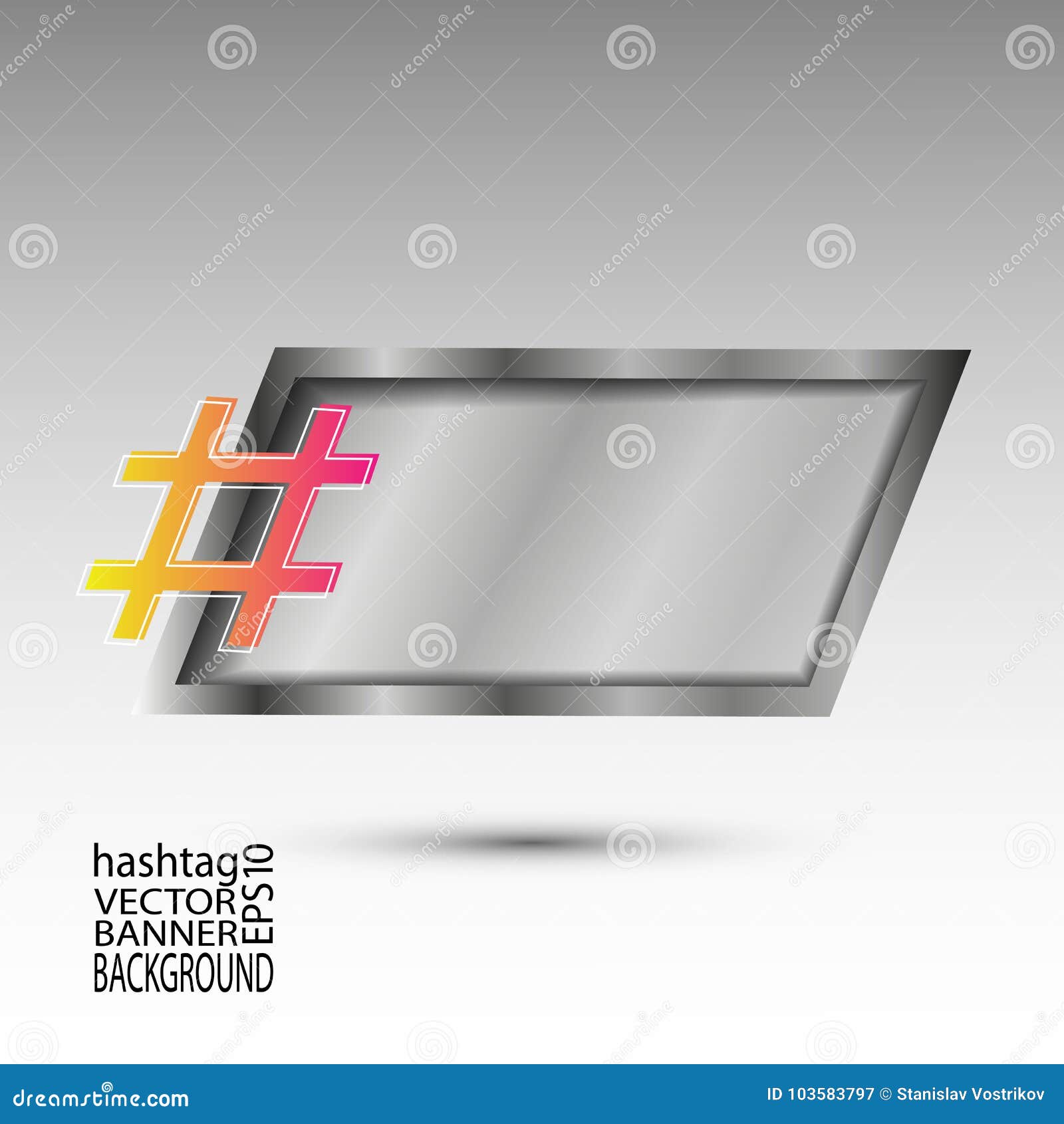 Hashtag Banner Abstract for Background Transparent Parallelepiped Stock ...