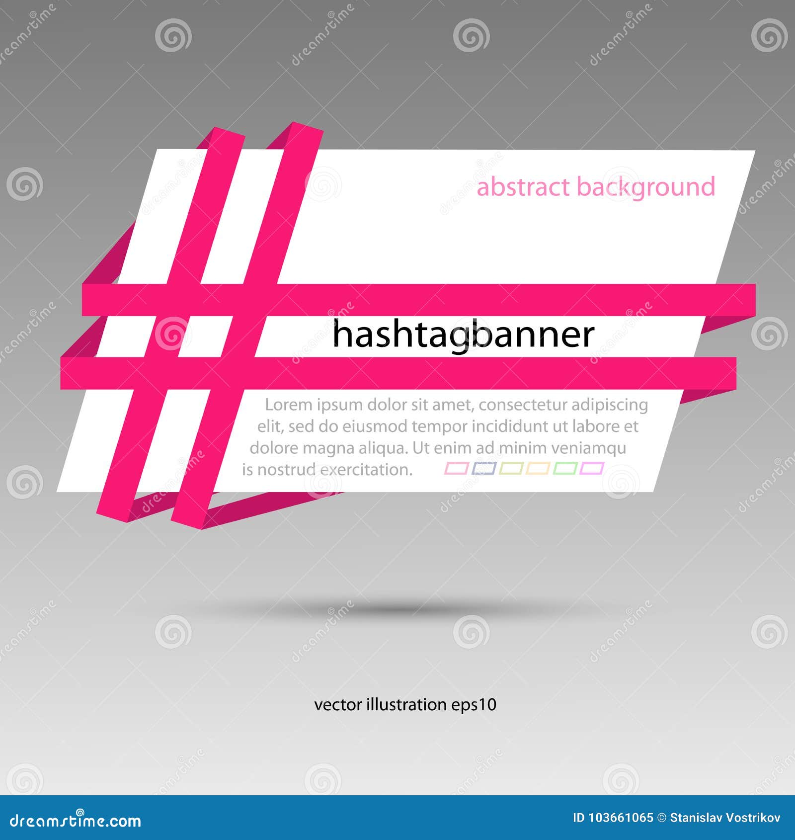Hashtag Banner Abstract for Background White Vector Stock Vector ...