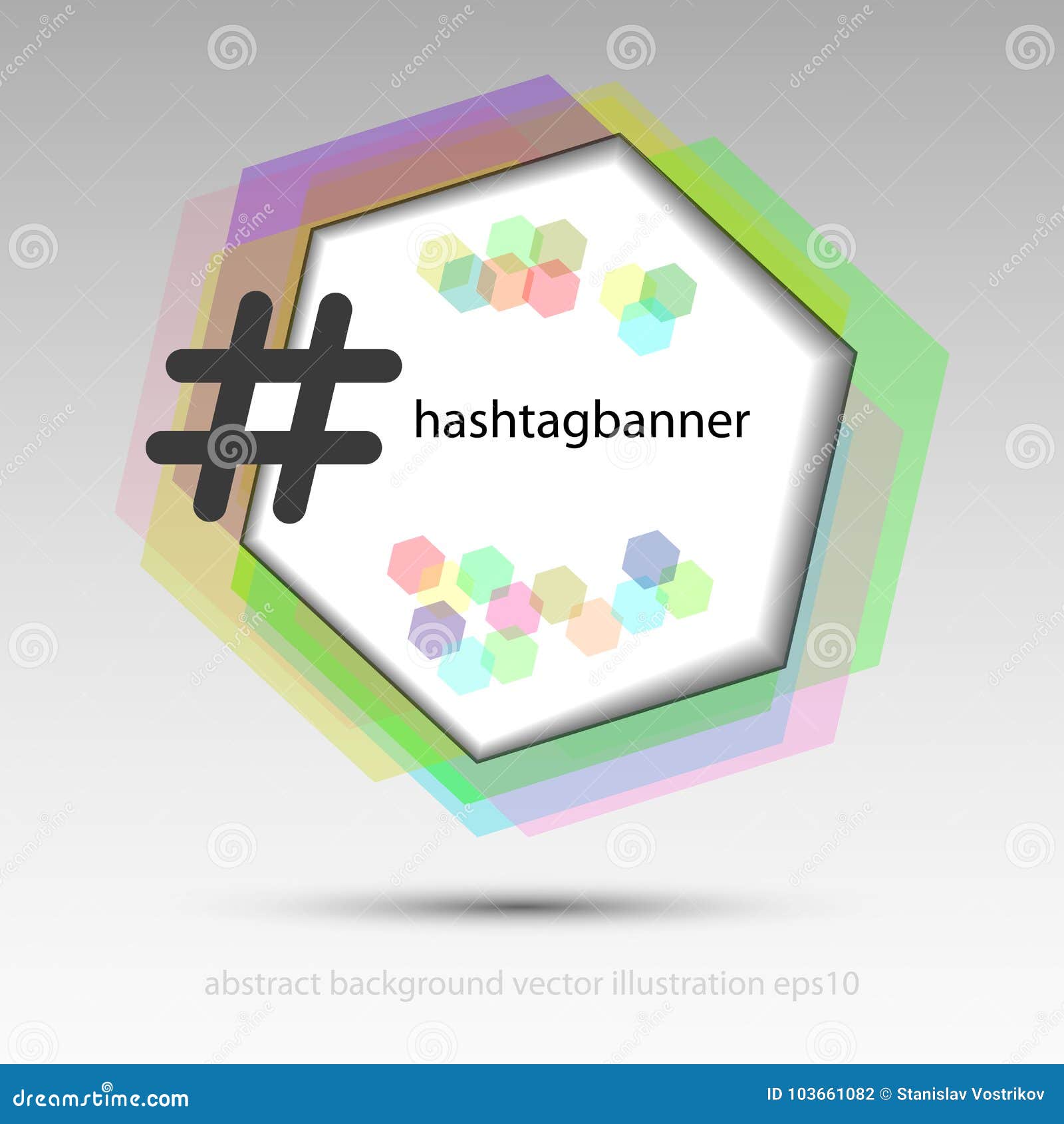 Hashtag Banner Diamond for Background Multicolored and Black Vector ...