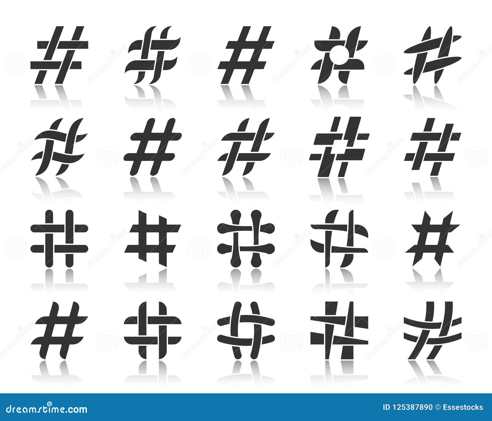 Hashtag Shape Stock Illustrations – 2,181 Hashtag Shape Stock ...