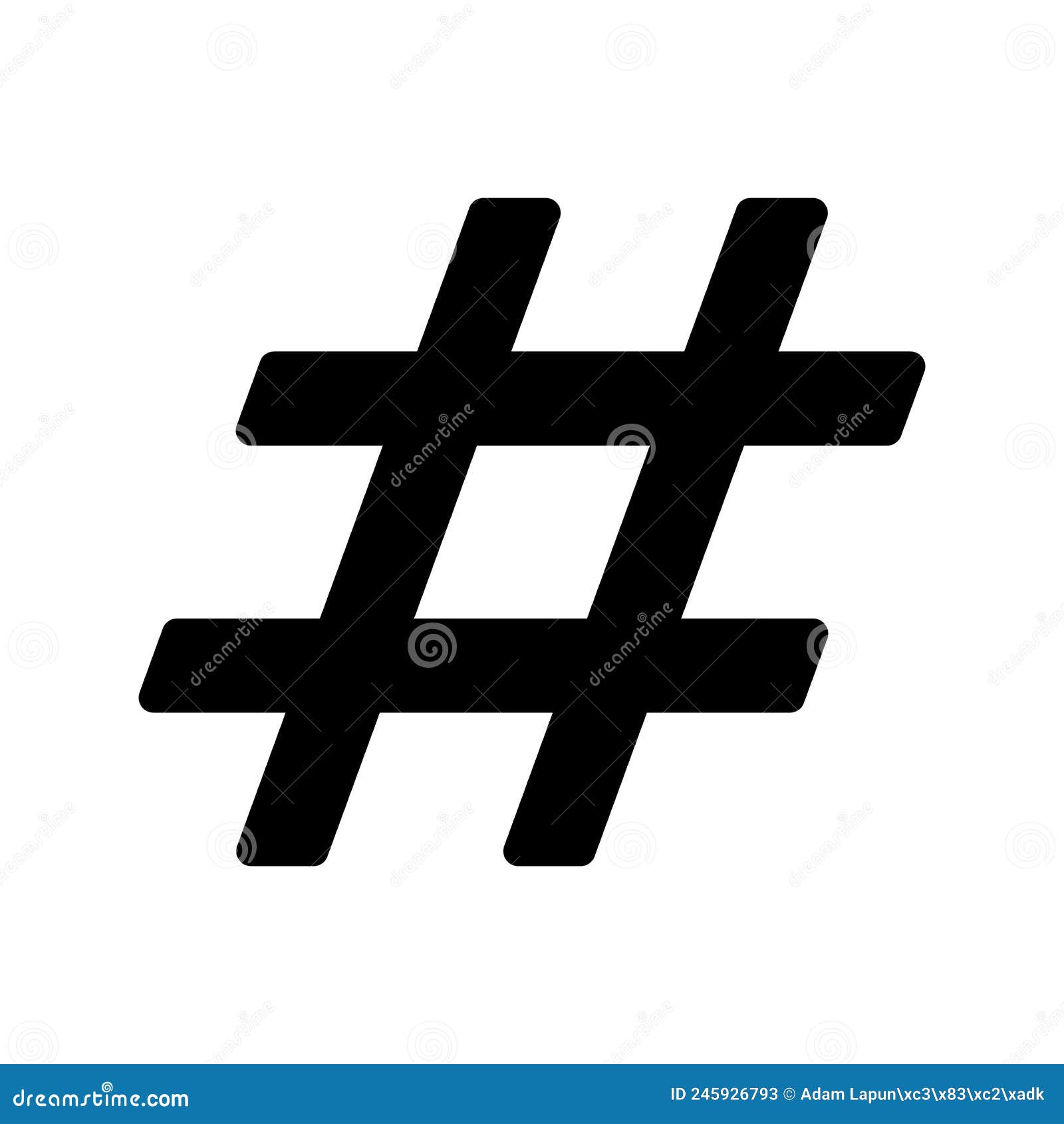 Hashtag Black Silhouette Icons Vector Set | CartoonDealer.com #125387890