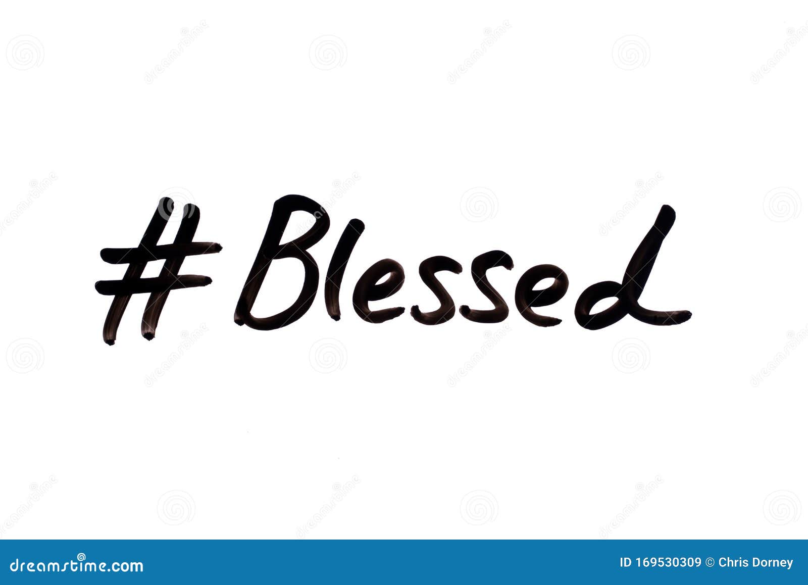 Hashtag Blessed stock illustration. Illustration of handwriting - 169530309