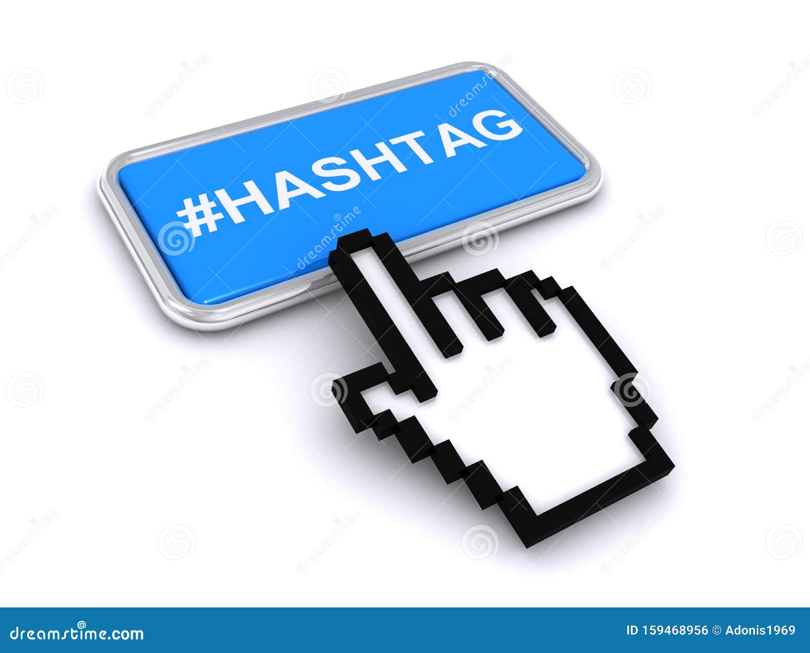 Hashtag button stock illustration. Illustration of symbol - 159468956