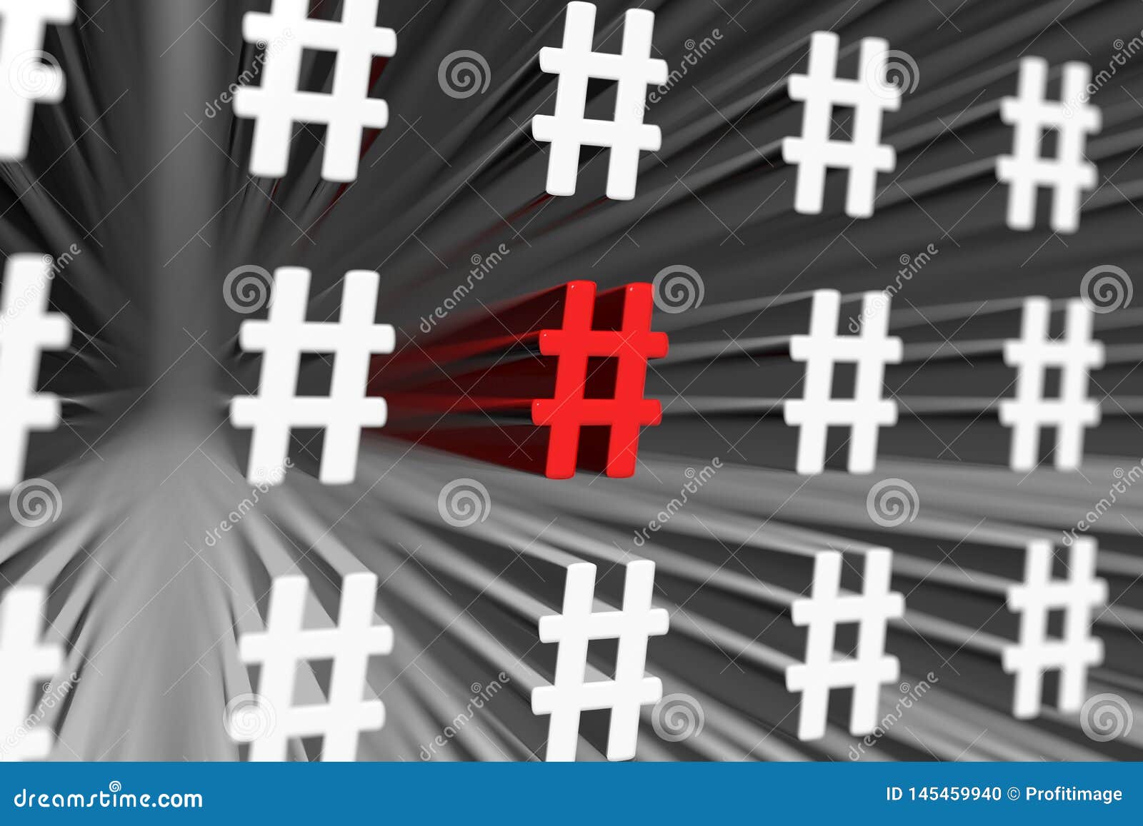 HASHTAG Concept Blurred Background Stock Illustration - Illustration of ...