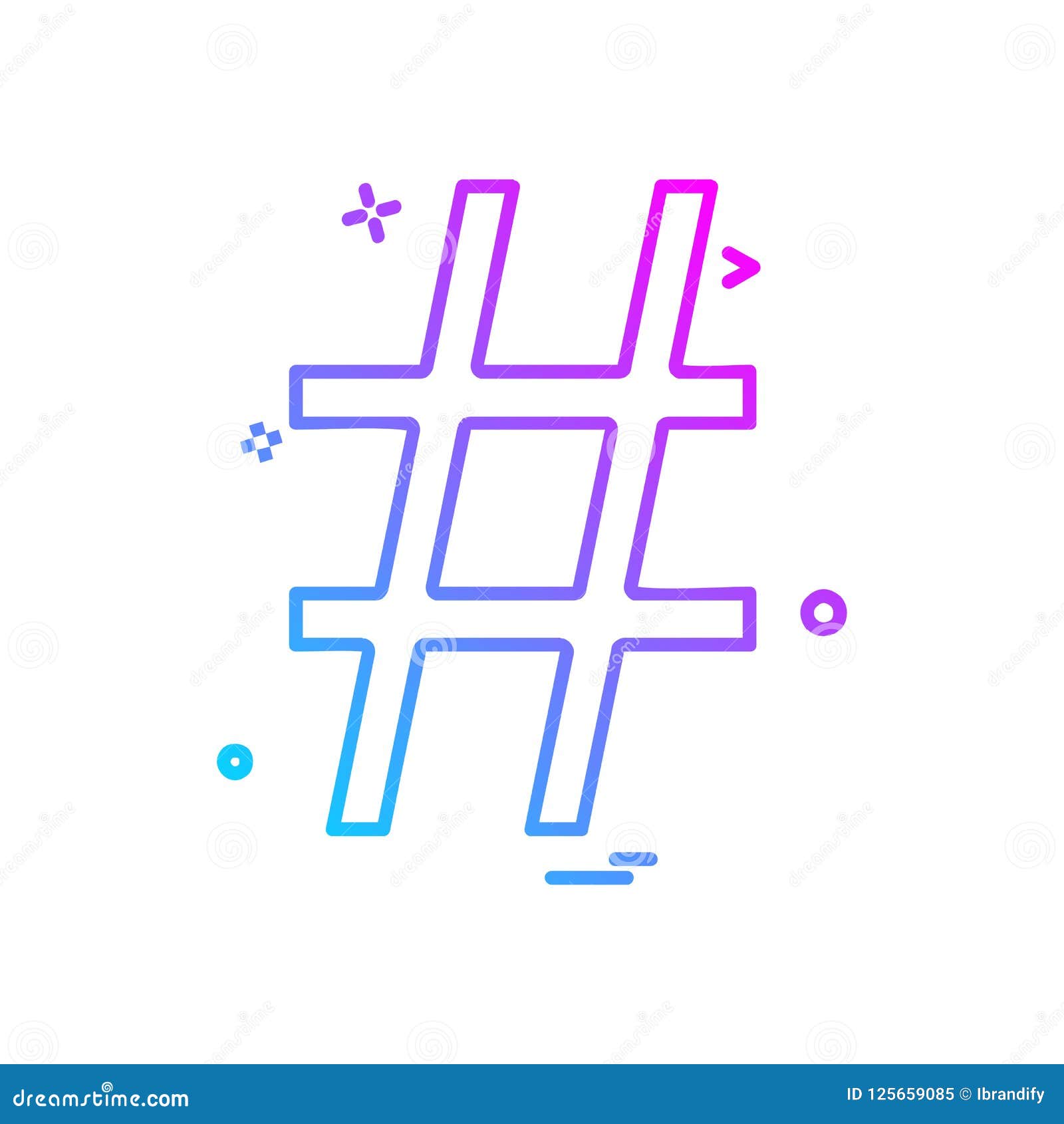 Hashtag icon design vector stock vector. Illustration of community ...
