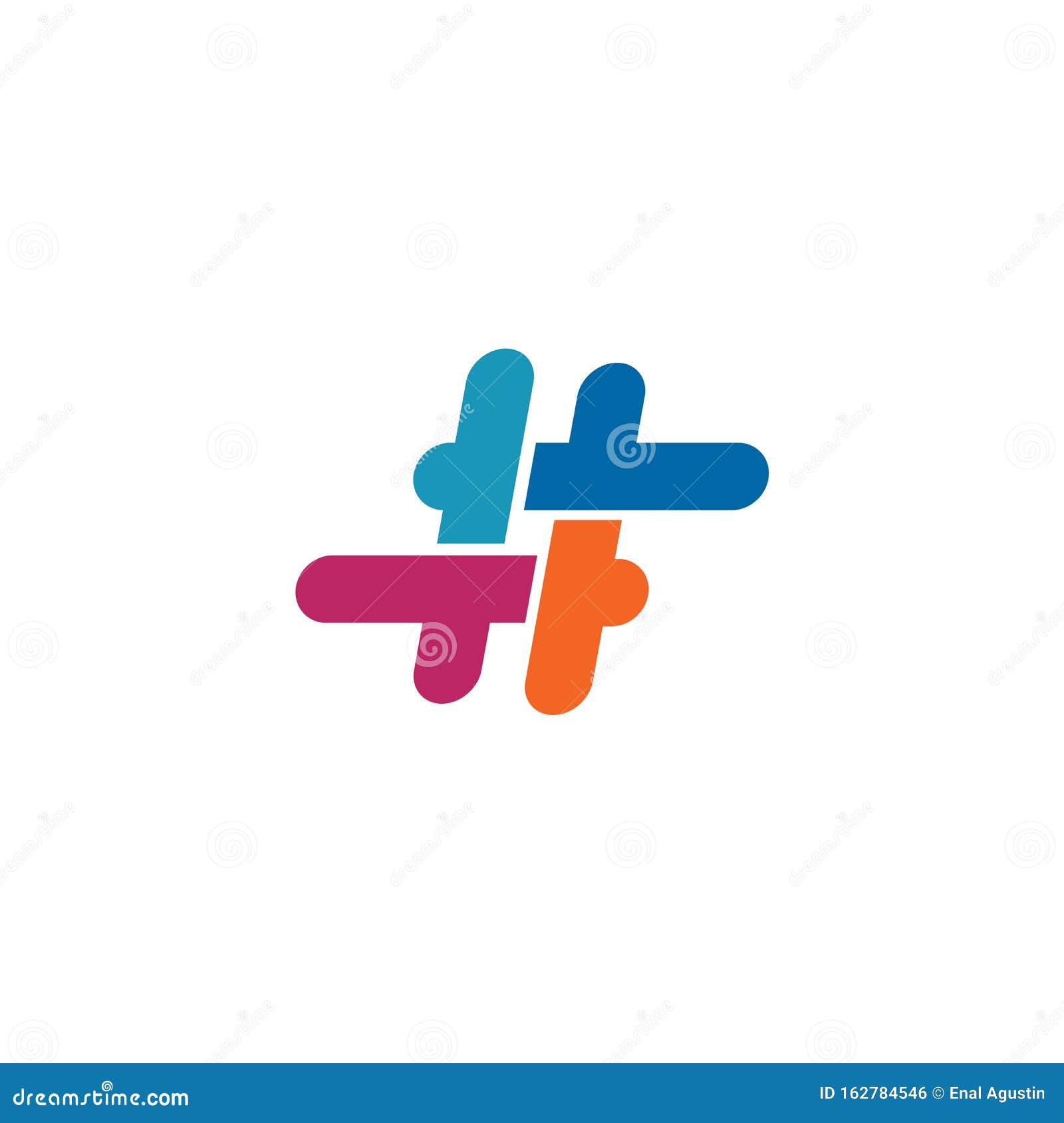 Hashtag Icon Logo Design Vector Template Stock Vector - Illustration of ...