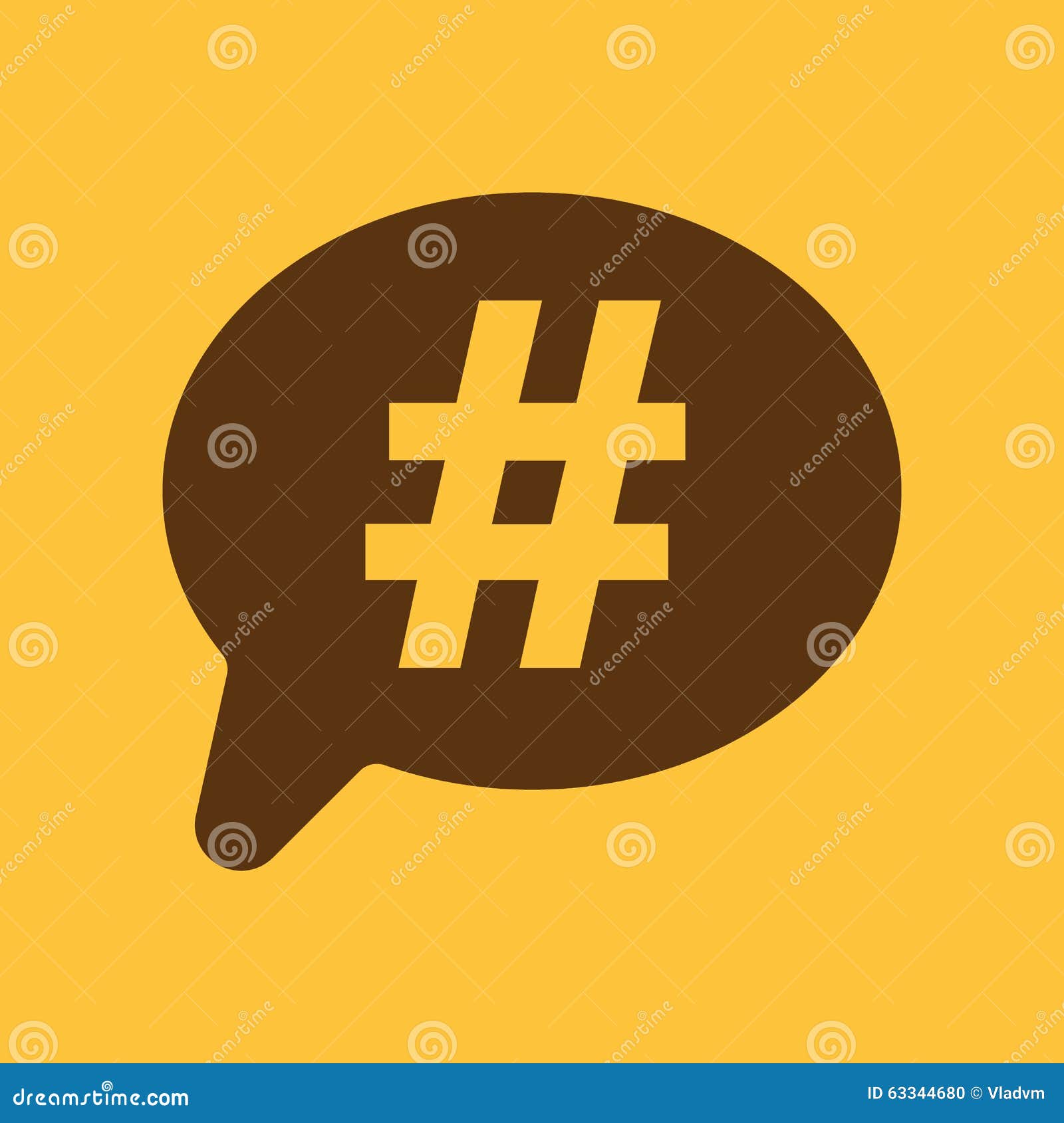 The Hashtag Icon. Social Network and Web Communicate Symbol Stock ...