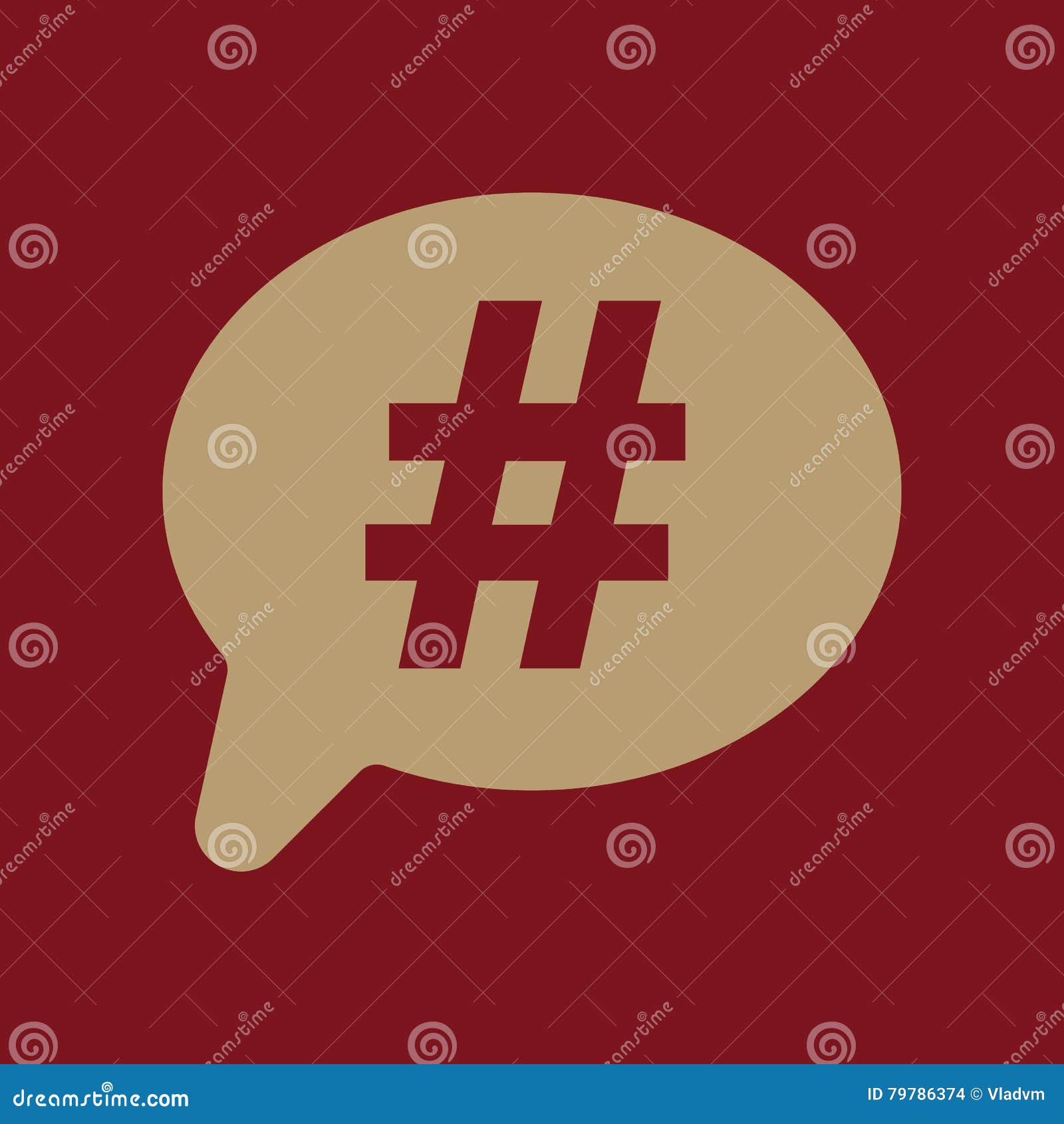 The Hashtag Icon. Social Network and Web Communicate Symbol Stock ...